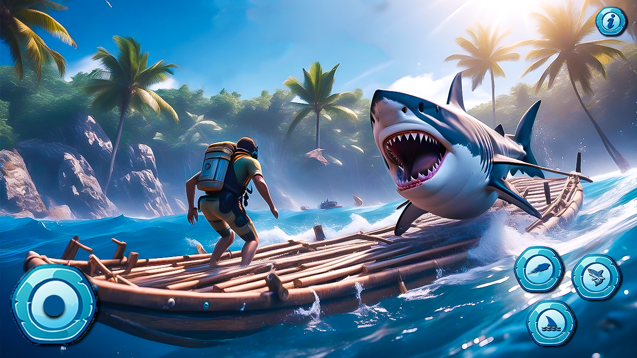 Extreme Angry Shark Attack Survival Game: Real Raft Survival Ocean ...