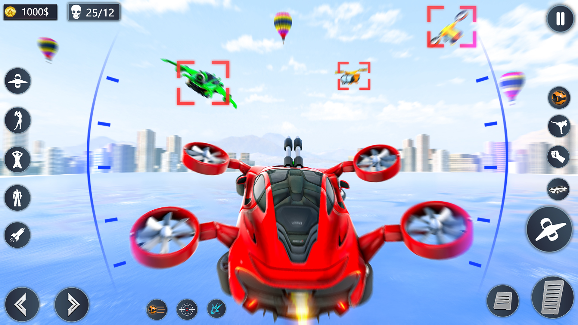 Flying Car Robot Shooting Simulator : Mega Robot Car transforming game ...