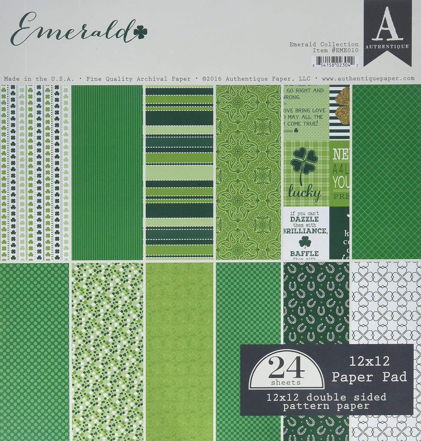 Authentique Paper EME010 Emerald 12x12 Paper Pad : Amazon.in: Home ...