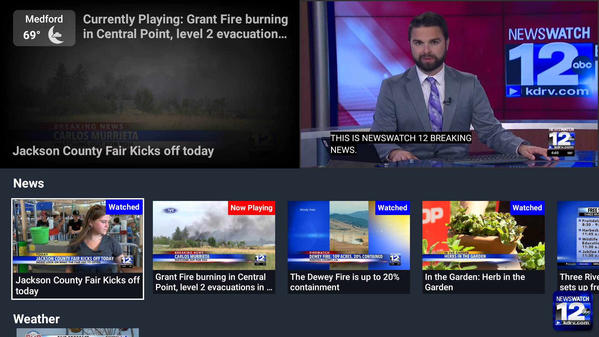 KDRV NewsWatch 12 - Breaking News & Weather - App on Amazon Appstore