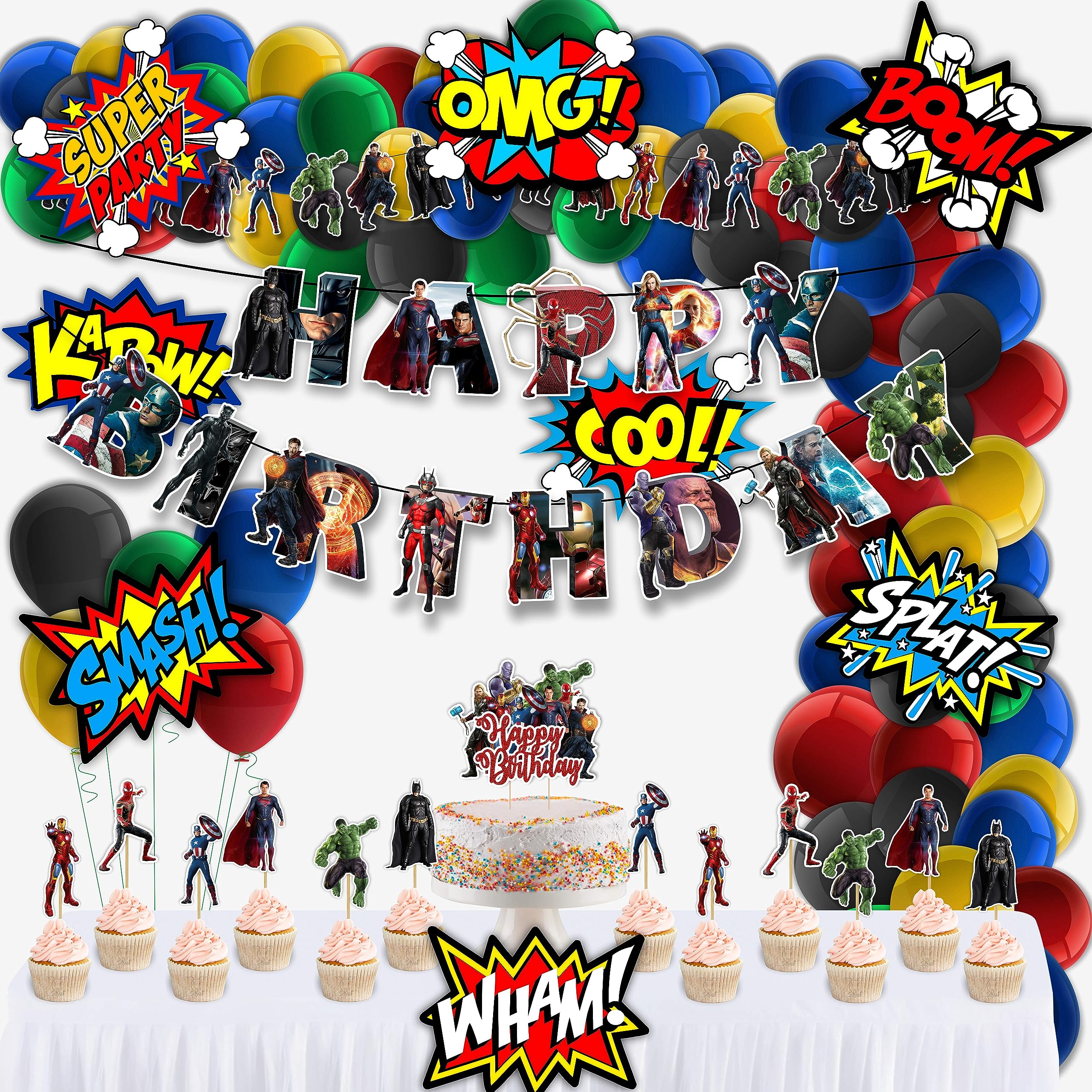 Superhero Party Cutouts Disney Marvel Avengers Table & Wall Cutout