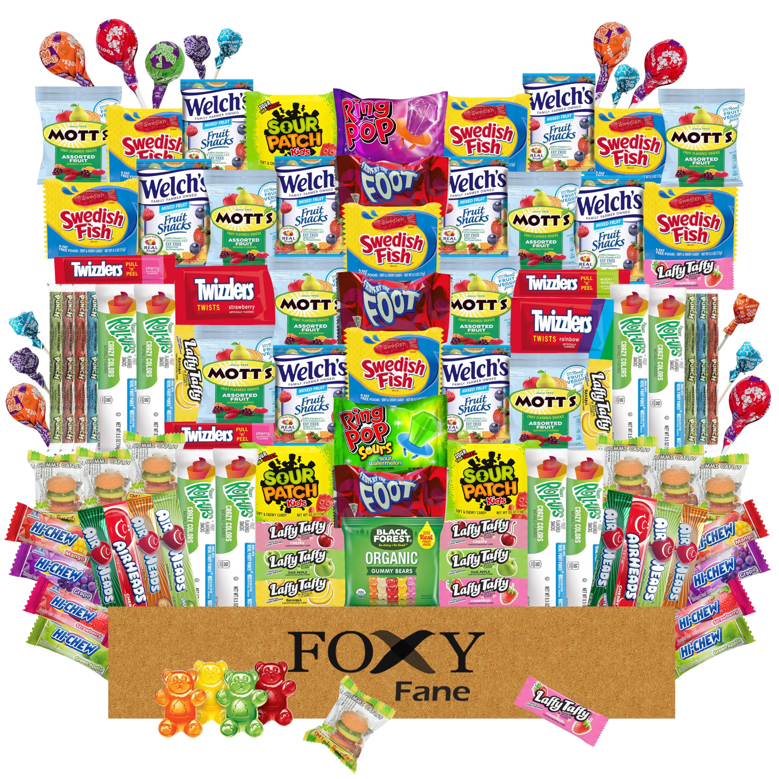 Amazon.com: Foxy Fane 99-Count Holiday Candy Gift Box & Care Package ...