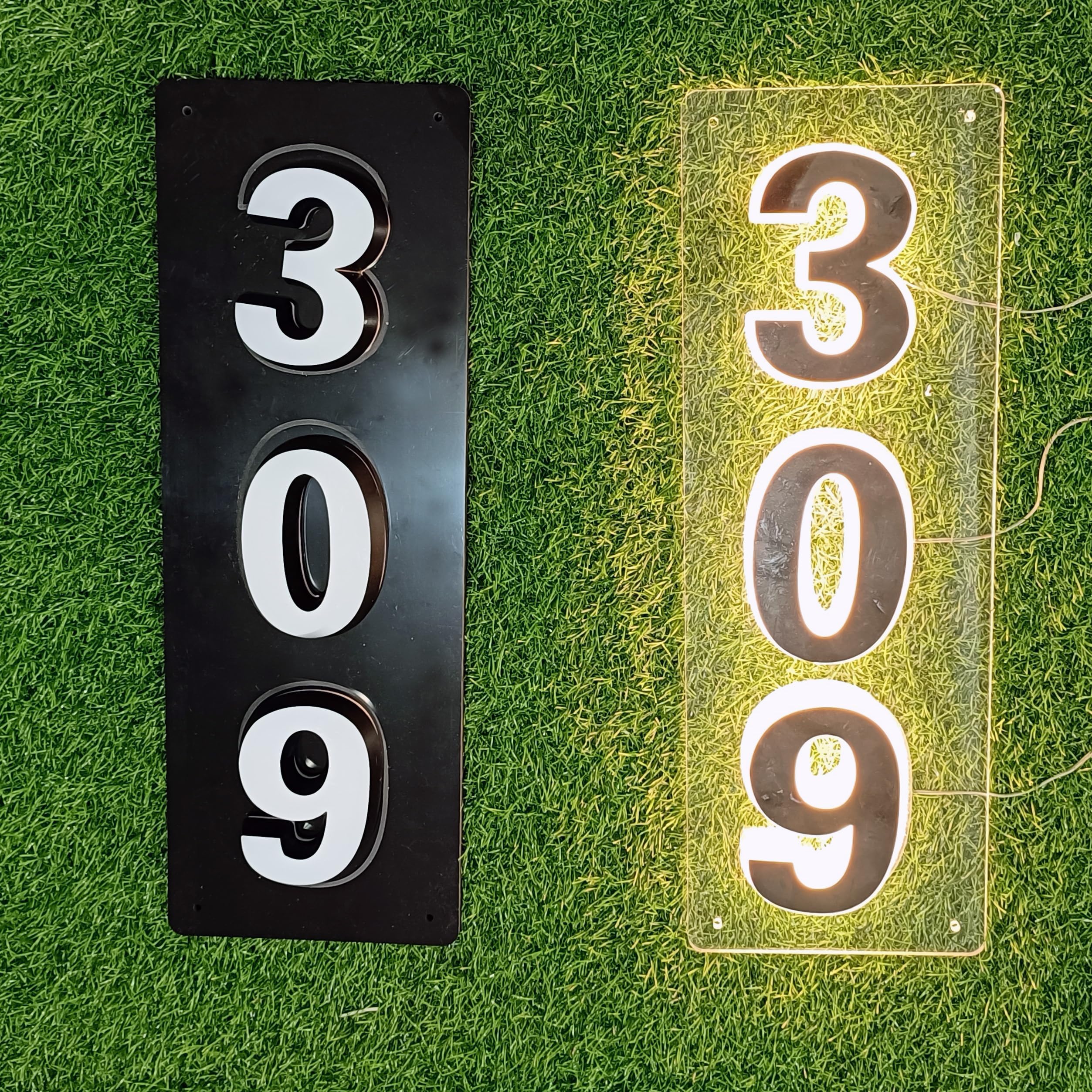 Amazon.com: Custom Backlit House Numbers Lumineuse House Number Lighted ...