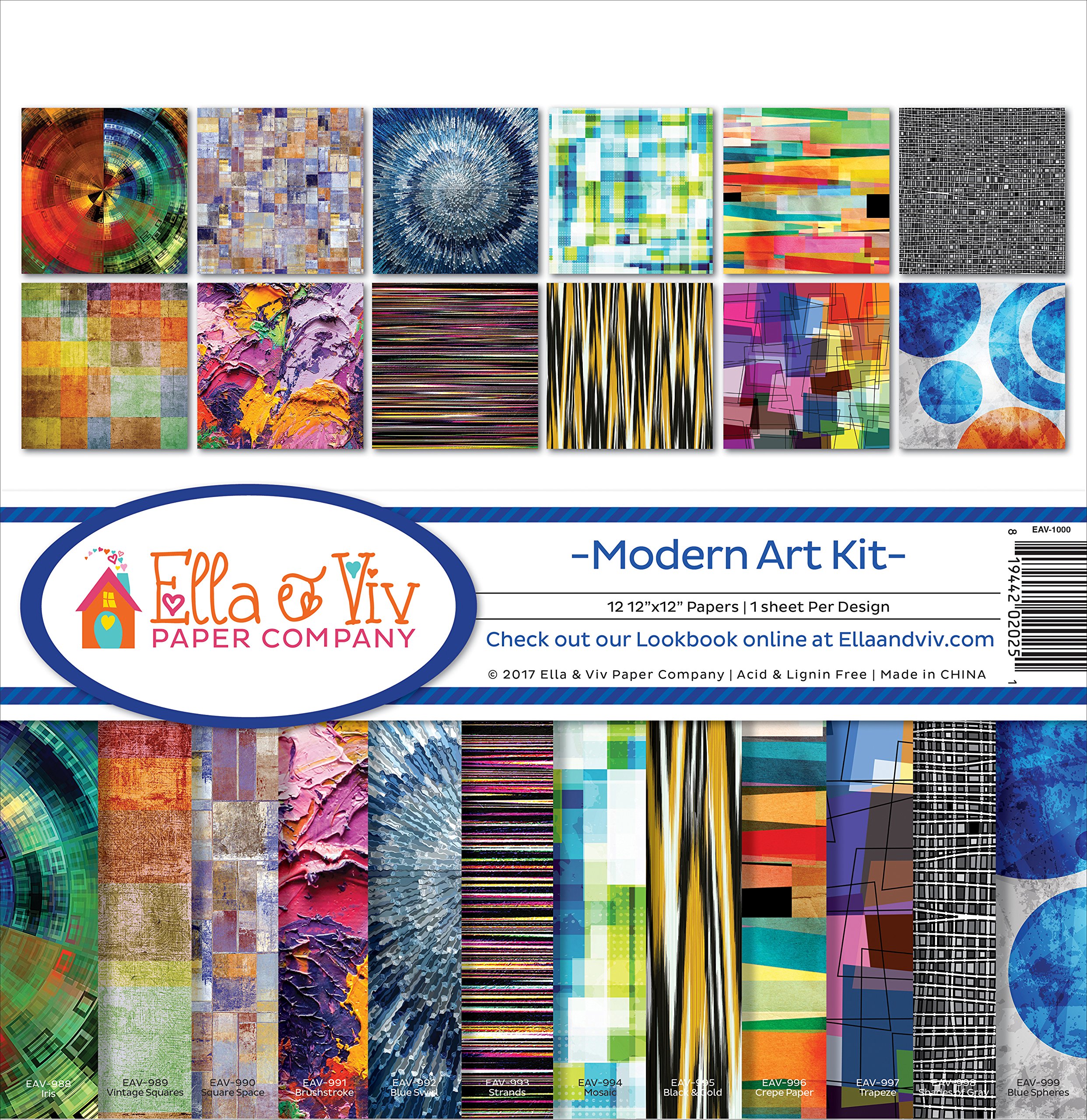 Amazon.com: Ella & Viv by Reminisce EAV-1000 Modern Art Scrapbook ...