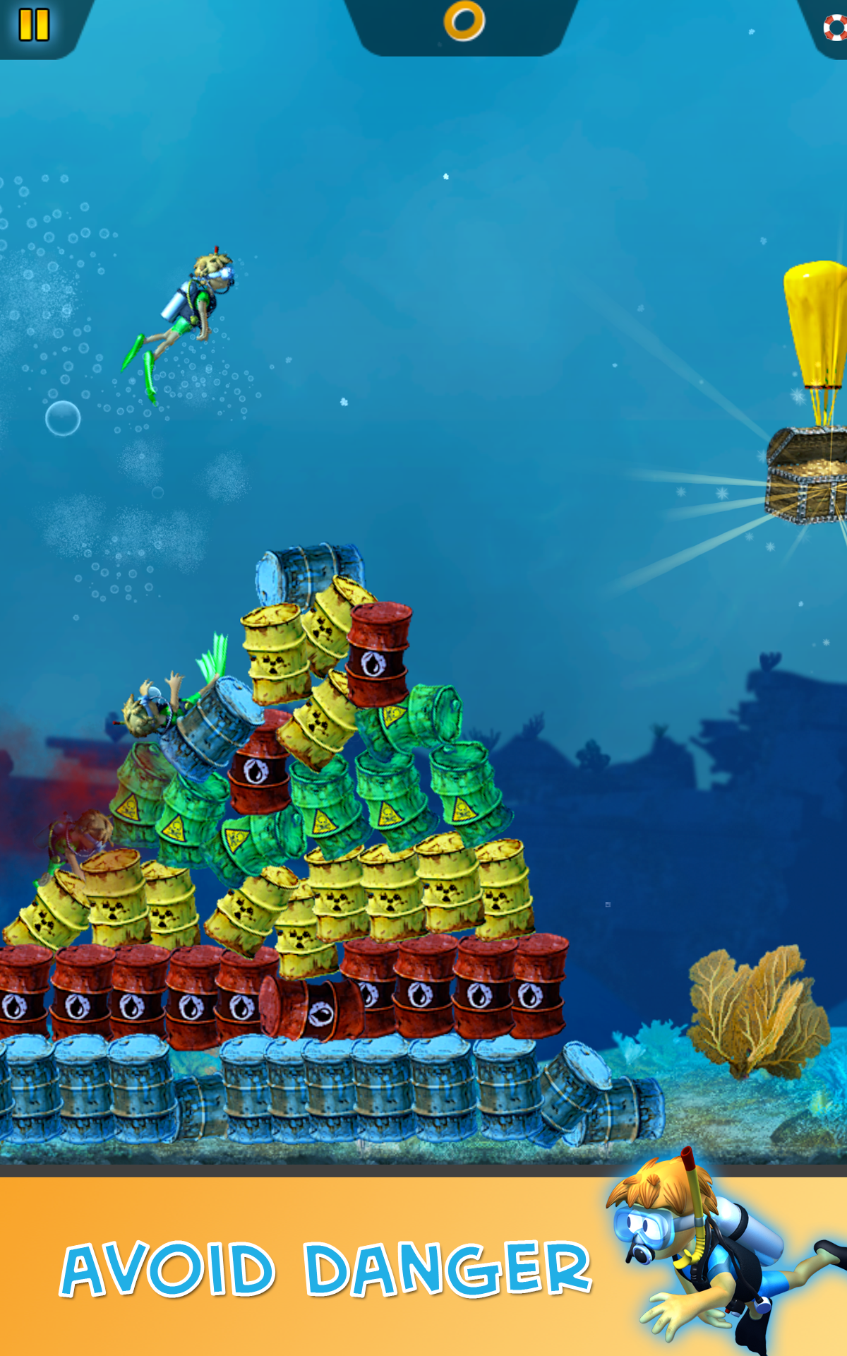 DiveMaster - Underwater Scuba Diver Treasure Race game with sharks and ...