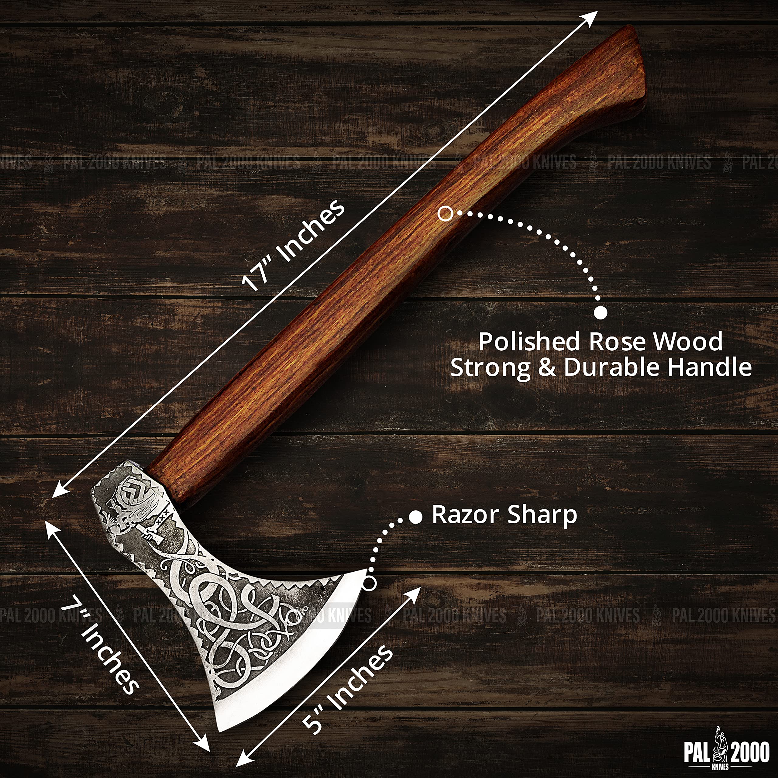 Axe - Custom Handmade Stainless Steel Viking Axe Gorgeous - Solid Wood ...