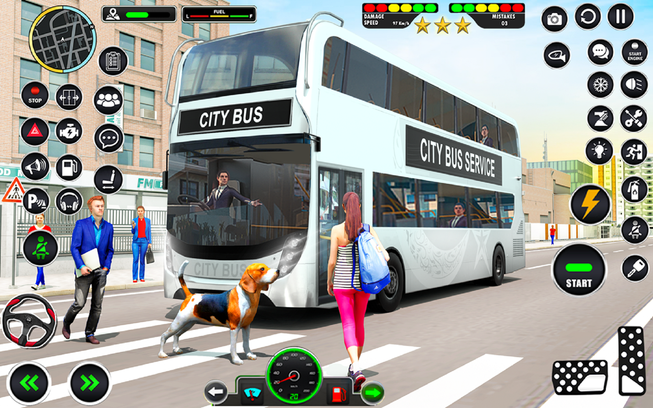 City Coach Bus Passengers Simulator Driving School 3D Bus Parking Games ...