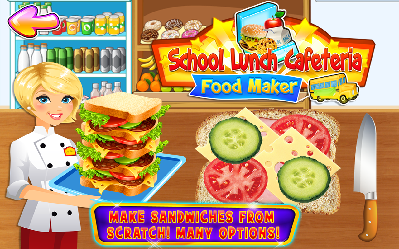 School Lunch Cafeteria Food - Kids Cooking Games FREE - App on the ...