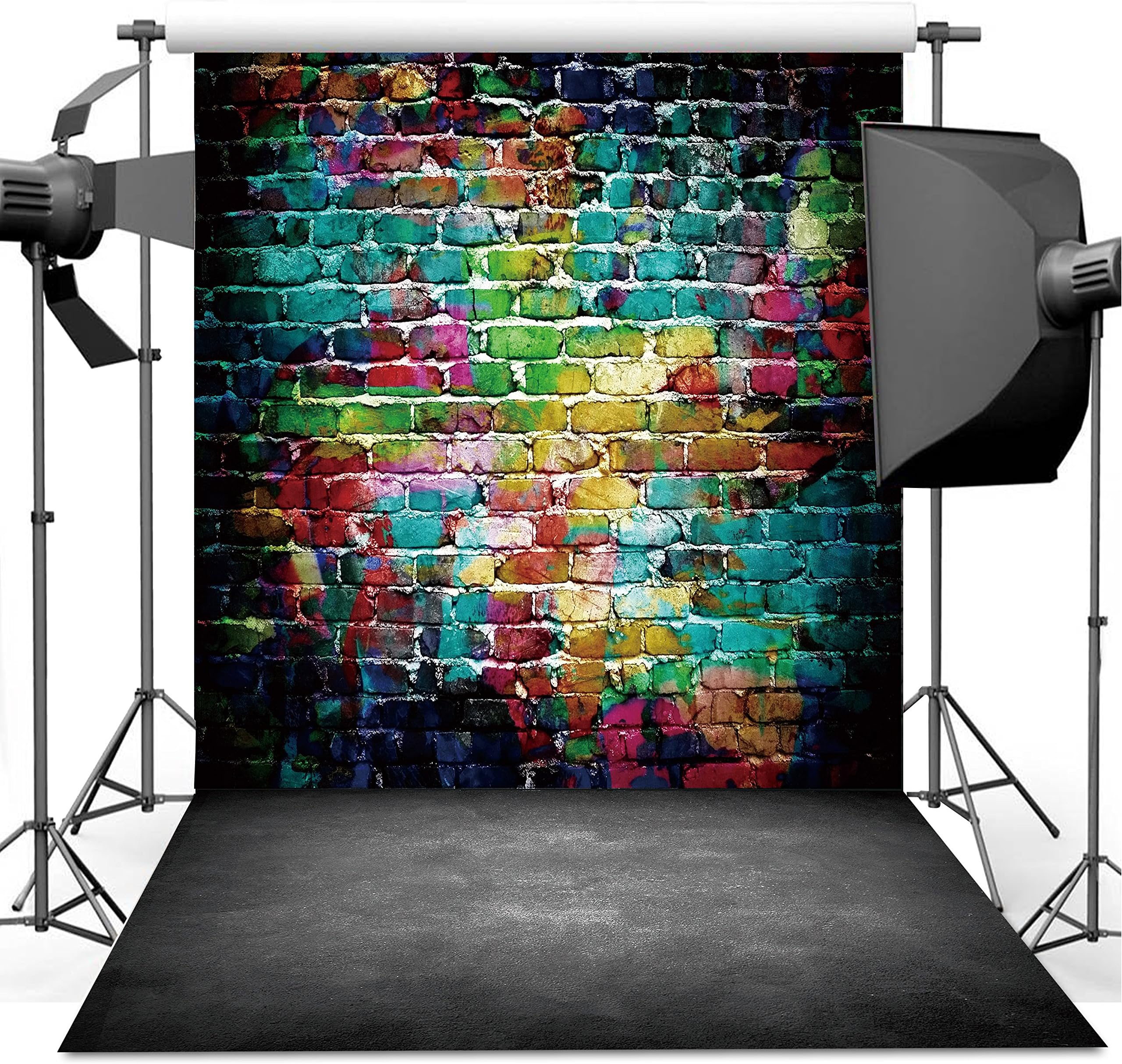 Amazon.com : AOFOTO 8x10ft Street Graffiti Wall Photography Background ...