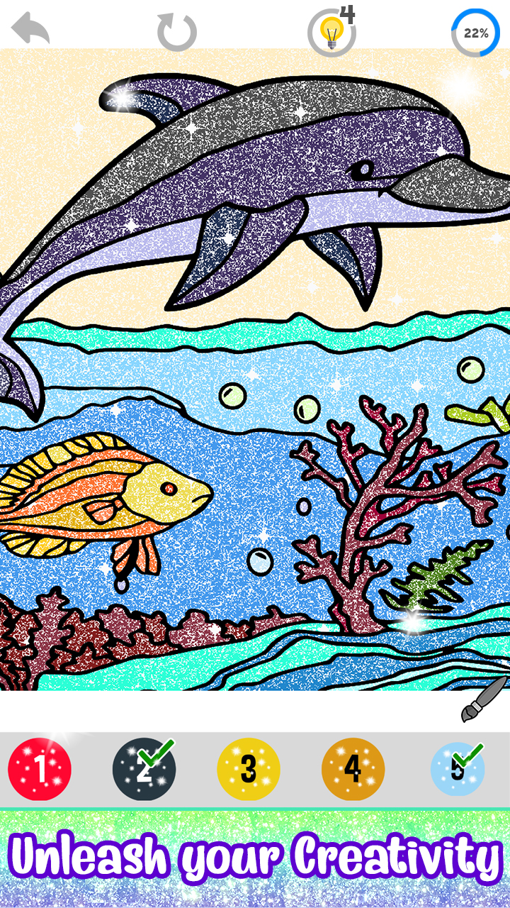 Dolphins Color By Number - Fish Coloring Book - App on Amazon Appstore