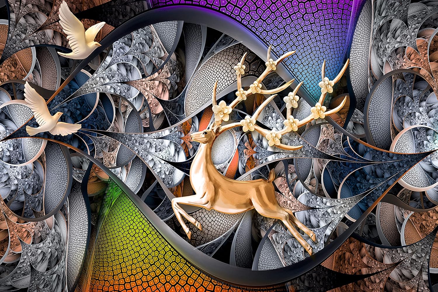 Wallpaper Mart Painting Wallpaper Sticker for Room Bedroom Livingroom ...