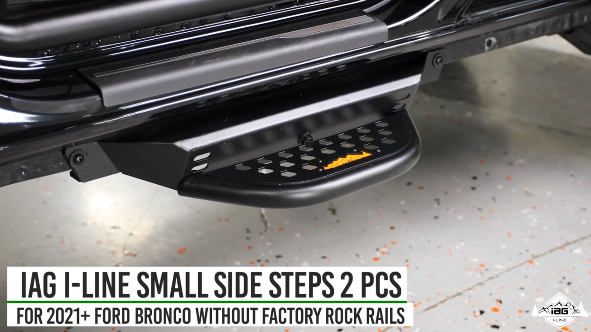 No Drill Bronco Steps IAG I-Line For 2-Door Ford Bronco 2021-2024 ...