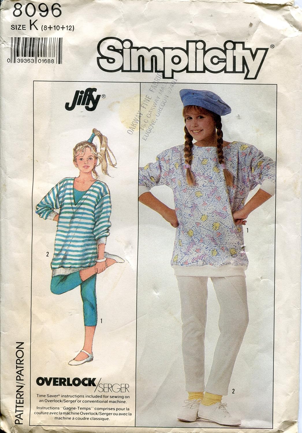 Amazon.com: Simplicity Jiffy Pattern 8096 Girls' Tops and Pull-on Pants ...