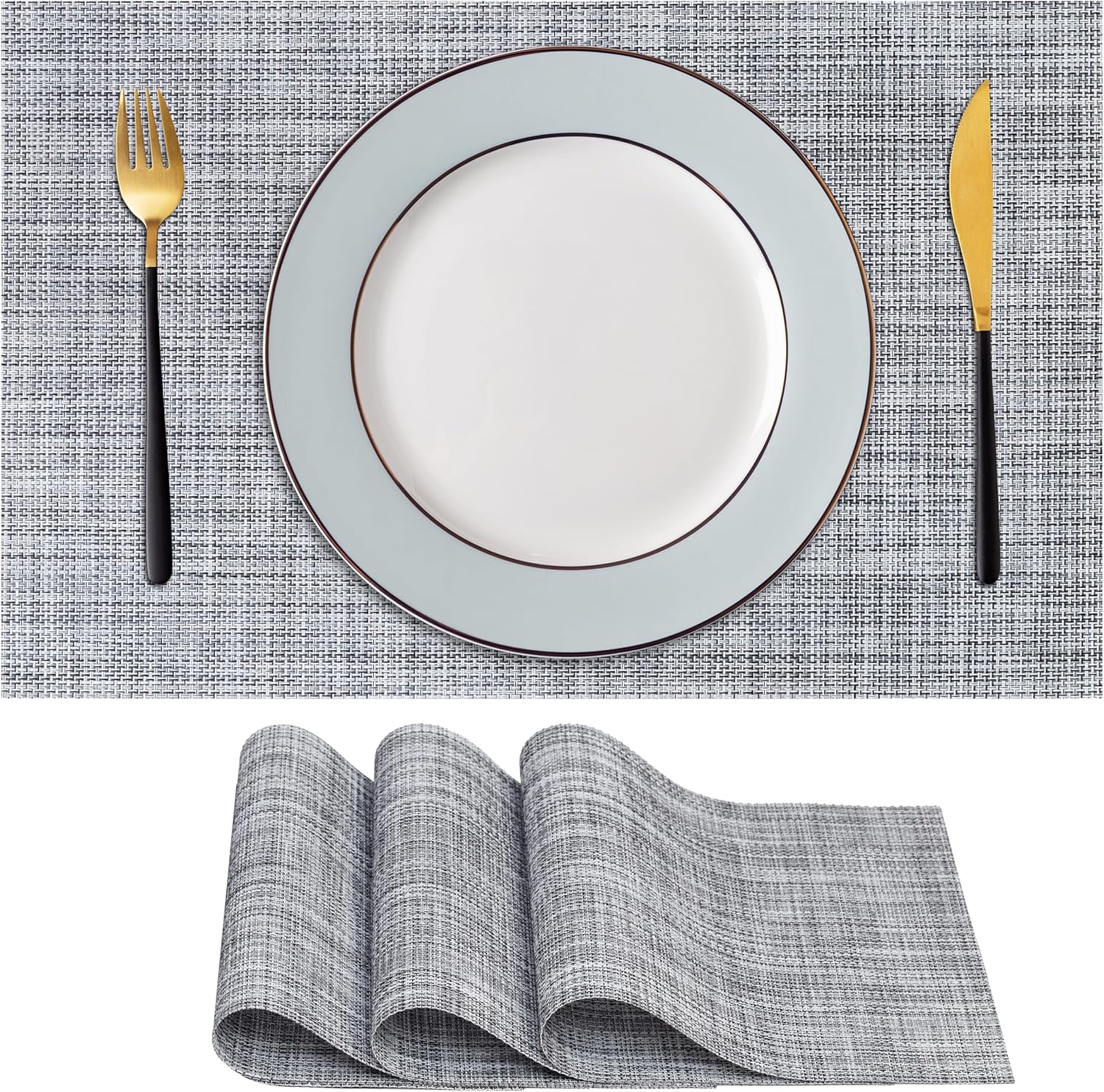 Amazon.com: CraftyCrocodile Table Placemats Set of 4 - Heat Resistant ...