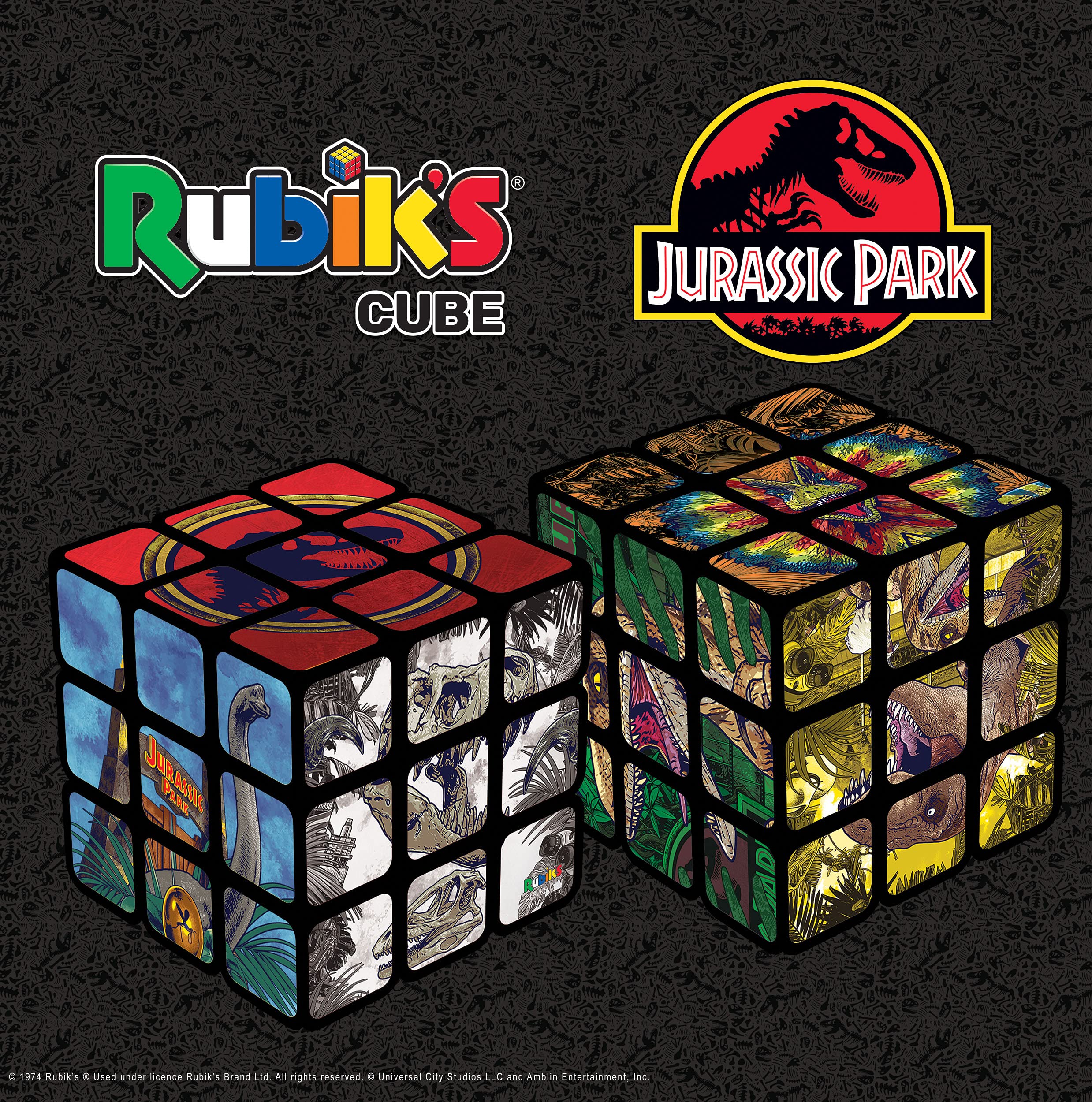 Jurassic Park Rubik's Cube | Collectible Puzzle Cube Featuring Jurassic ...