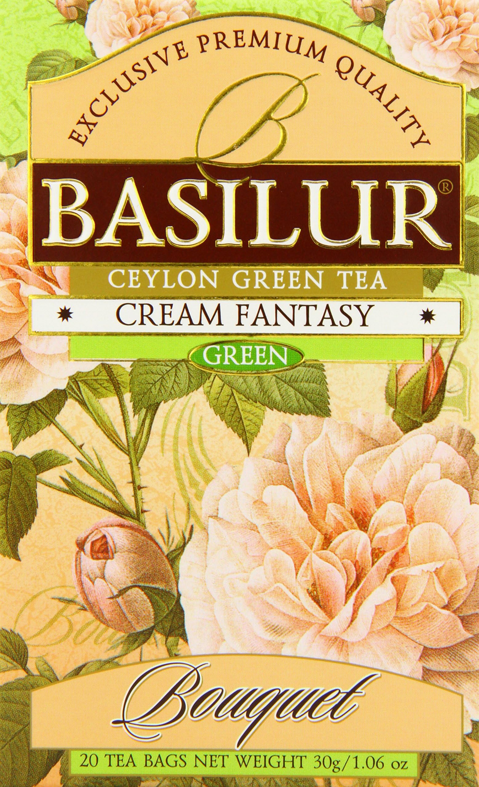 Amazon.com : Basilur Tea Bouquet, Cream Fantasy, 20-Count Tea Bags (Pack of 6) : Black Teas ...
