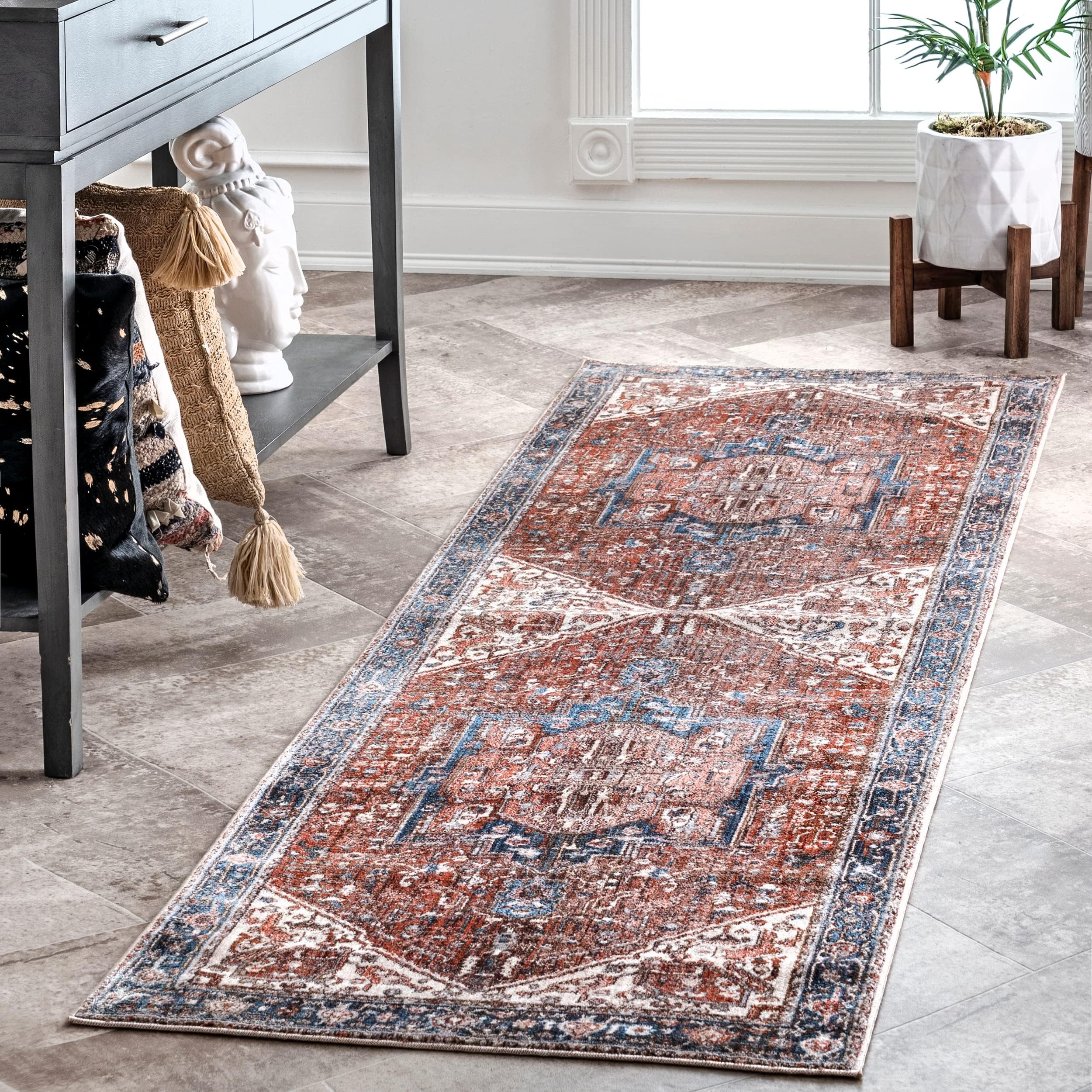 Amazon.com: nuLOOM Harriet Vintage Medallion Fringe Area Rug - 2x8 ...