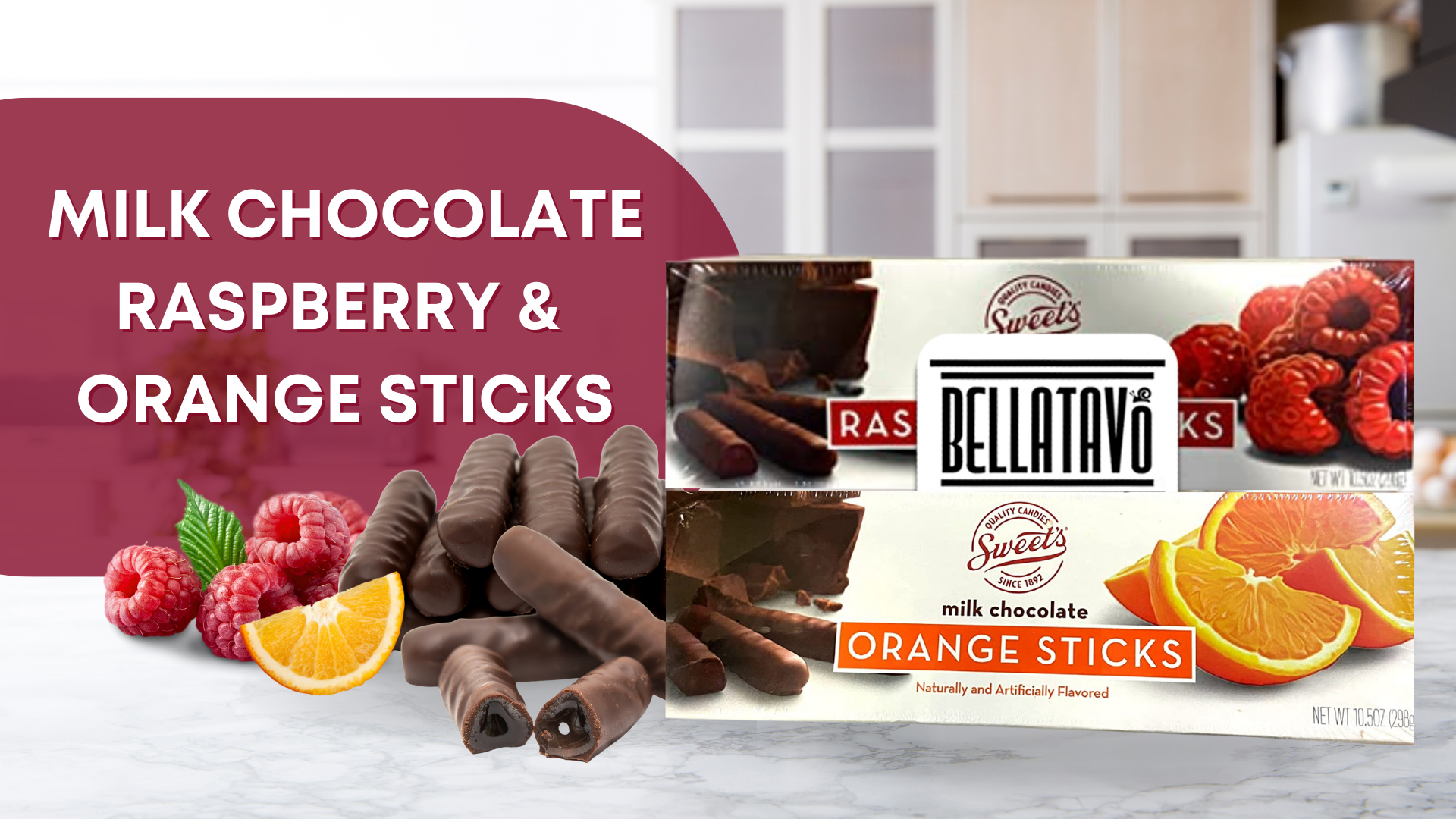 Watch Sweets Chocolate Raspberry and Orange Sticks on Amazon Live