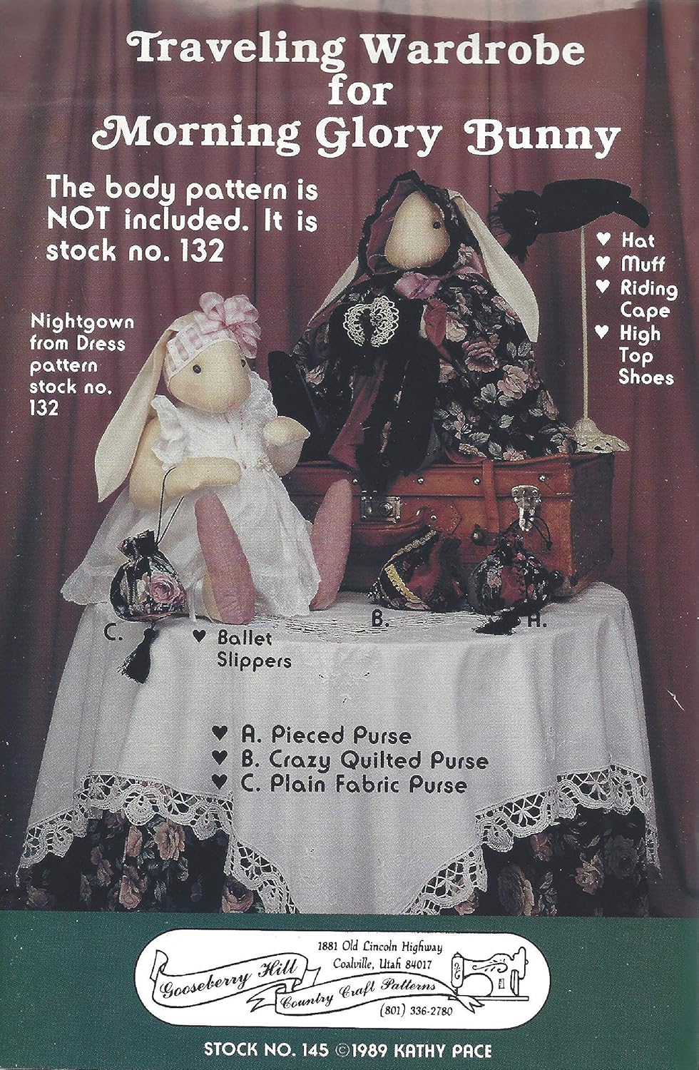 Amazon.com: Morning Glory Bunny Traveling Wardrobe Sewing Pattern 145 ...