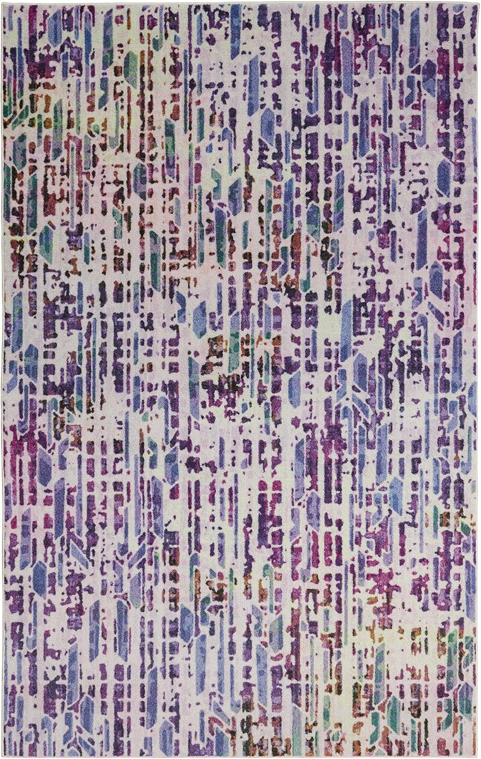 Amazon.com: Mohawk Home Prismatic Cyber Matrix Purple Abstract ...