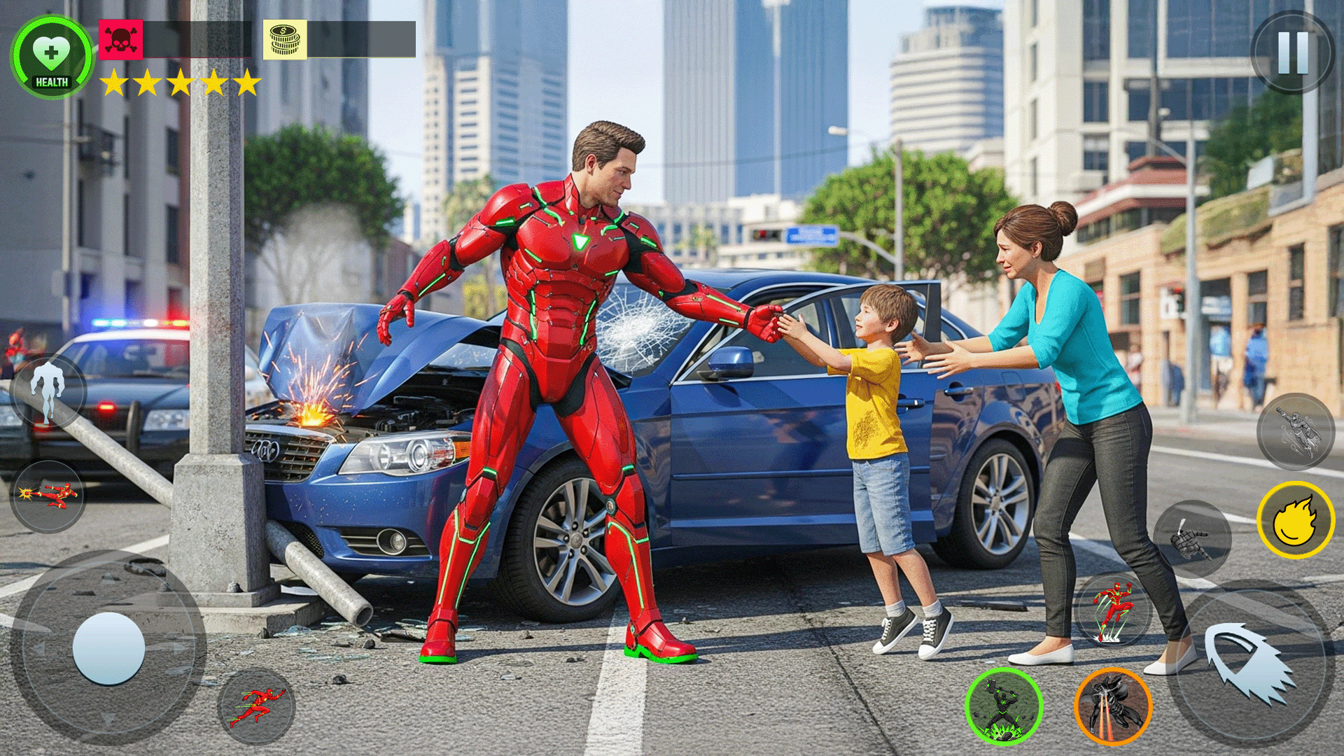 Aplicación Super Flying Spider Action Game - Open World Gangster Hero ...