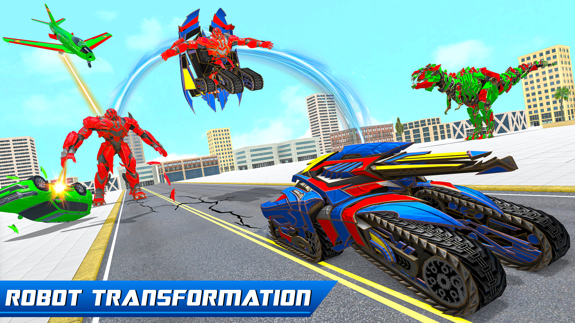Dino Transform Car: Flying Robot Games - Flying Dino Mech Warriors ...
