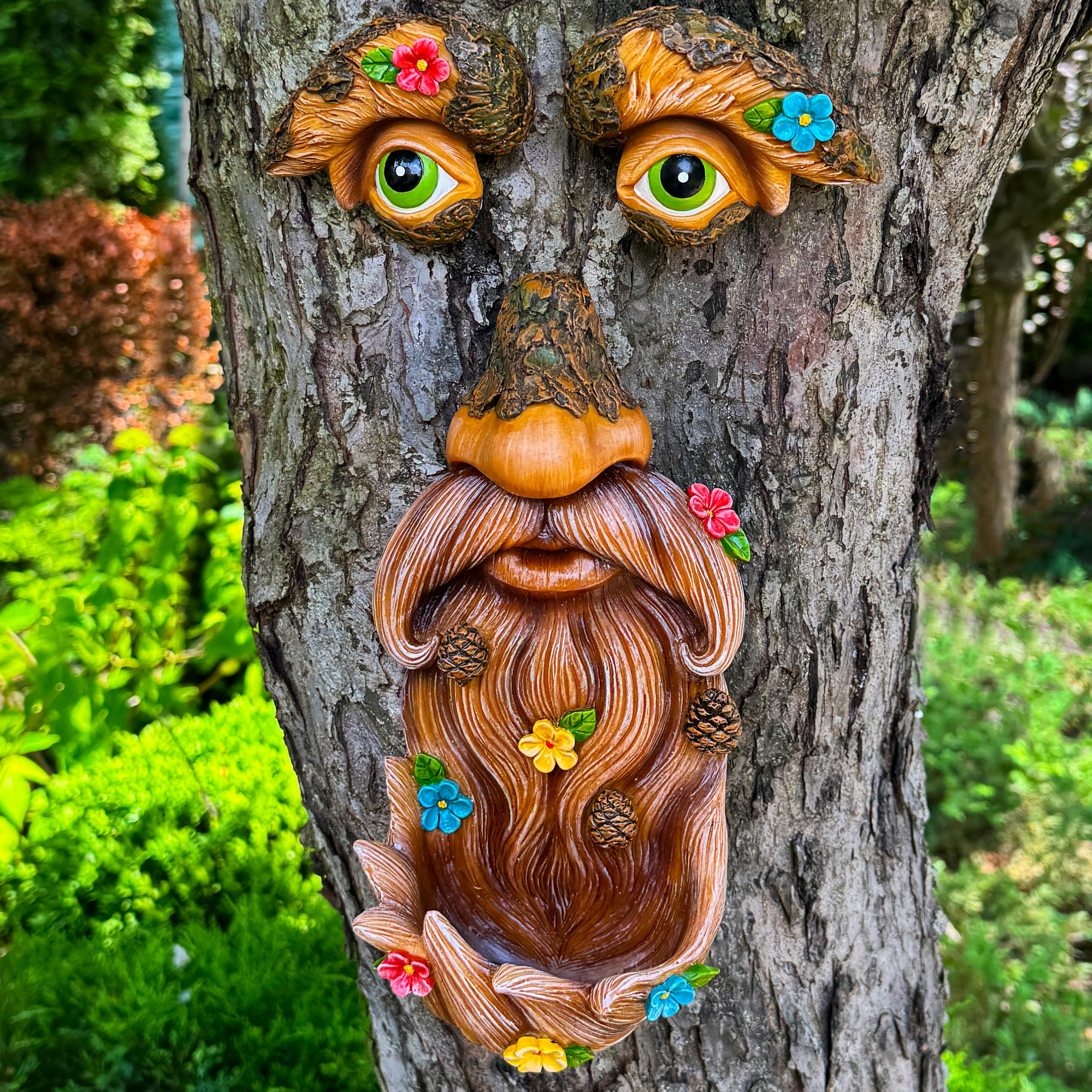 Amazon.com: Mood Lab Tree Face Decor - Outdoor Tree Bird Feeder - Old ...