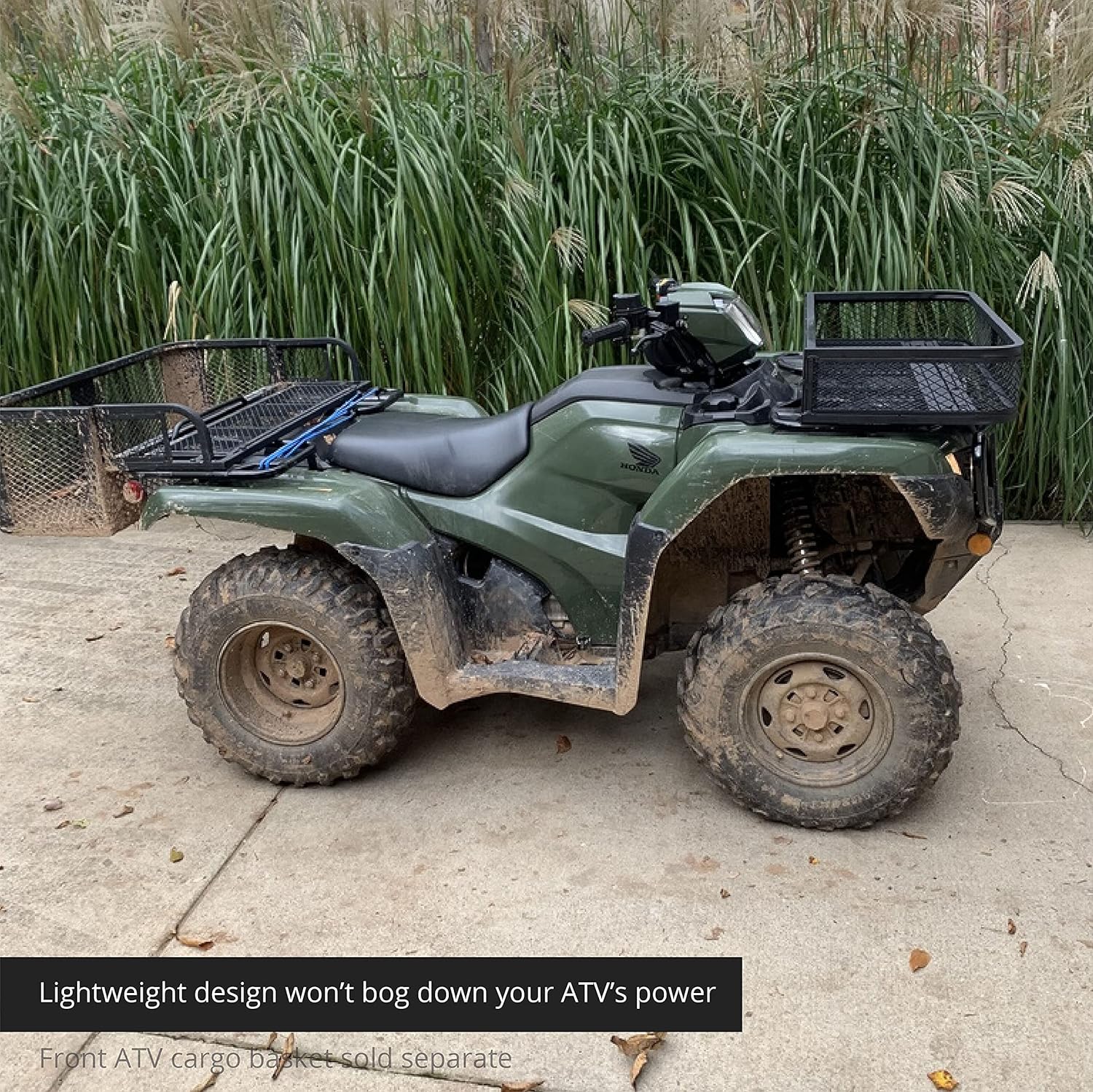 Kolpin 53350 ATV Rear Drop Rack Basket Convertible 3-in-1, Black, 43 ...