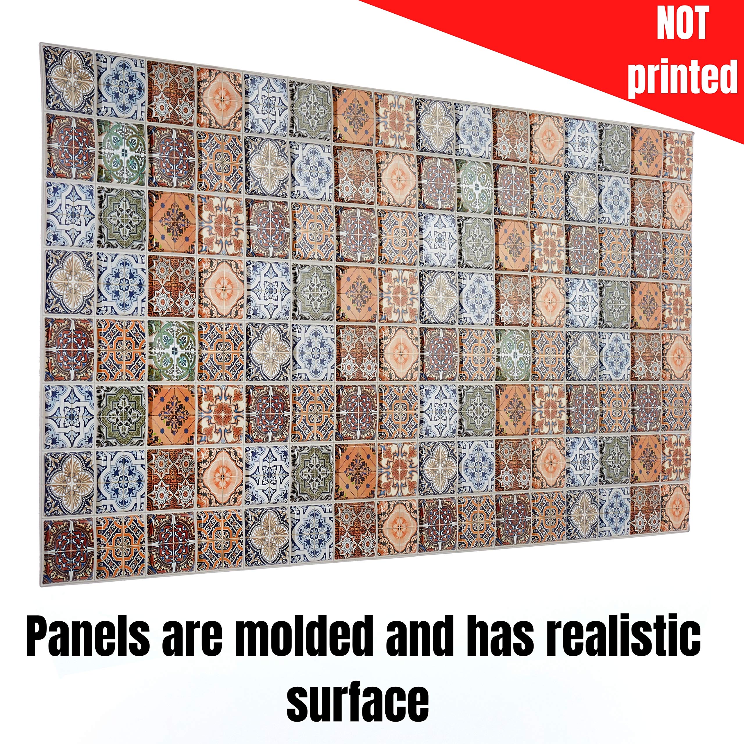 Decorative Wall Panels - Moroccan Design Tiles Victorian Retro Effect ...