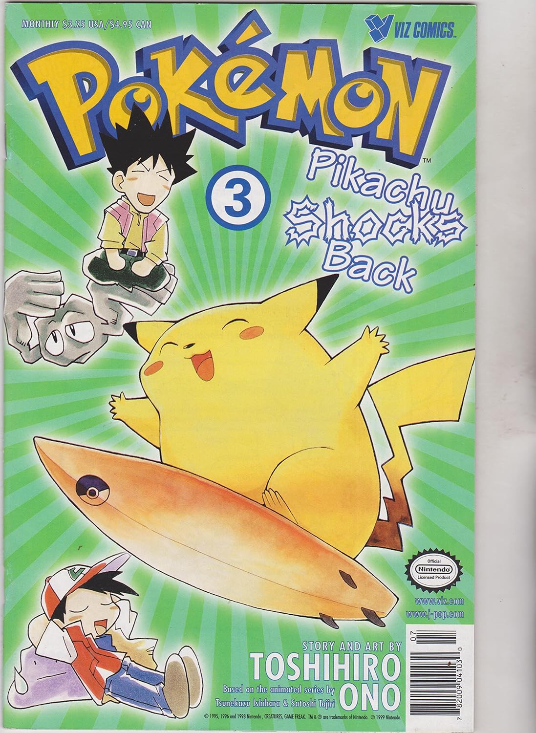 Pokemon Comic #3: Pikachu Shocks Back : Toshihiro Ono: Amazon.com.au: Books