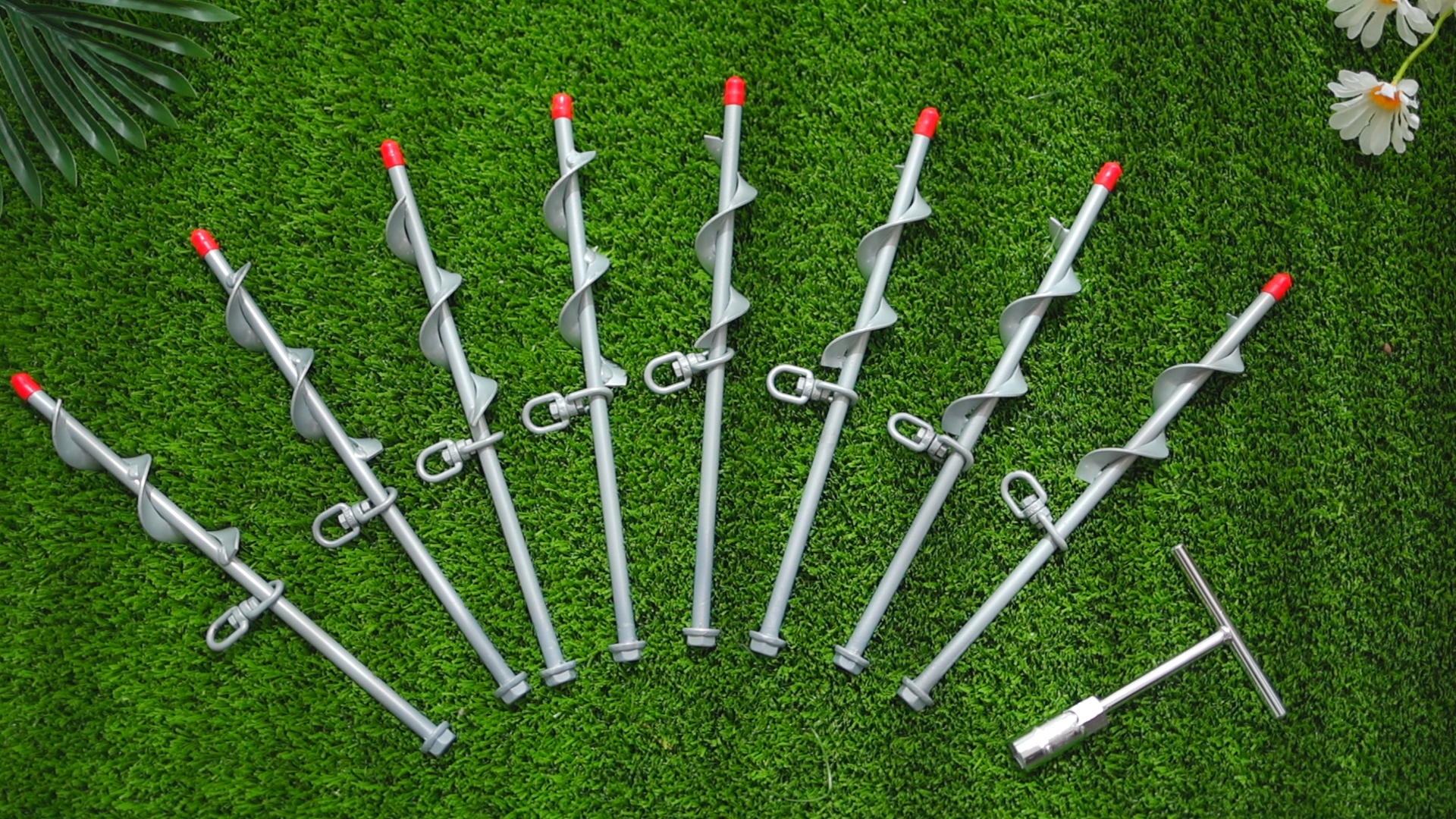 Watch Ground Anchors Screw In, 12 Inch Heavy Duty Tent Stakes on Amazon ...