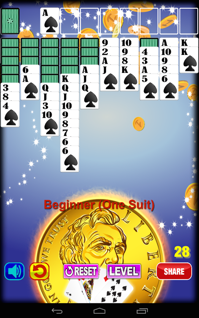 Liberty Coins Spider Solitaire Free Games for Kindle Fire HD Free Card ...