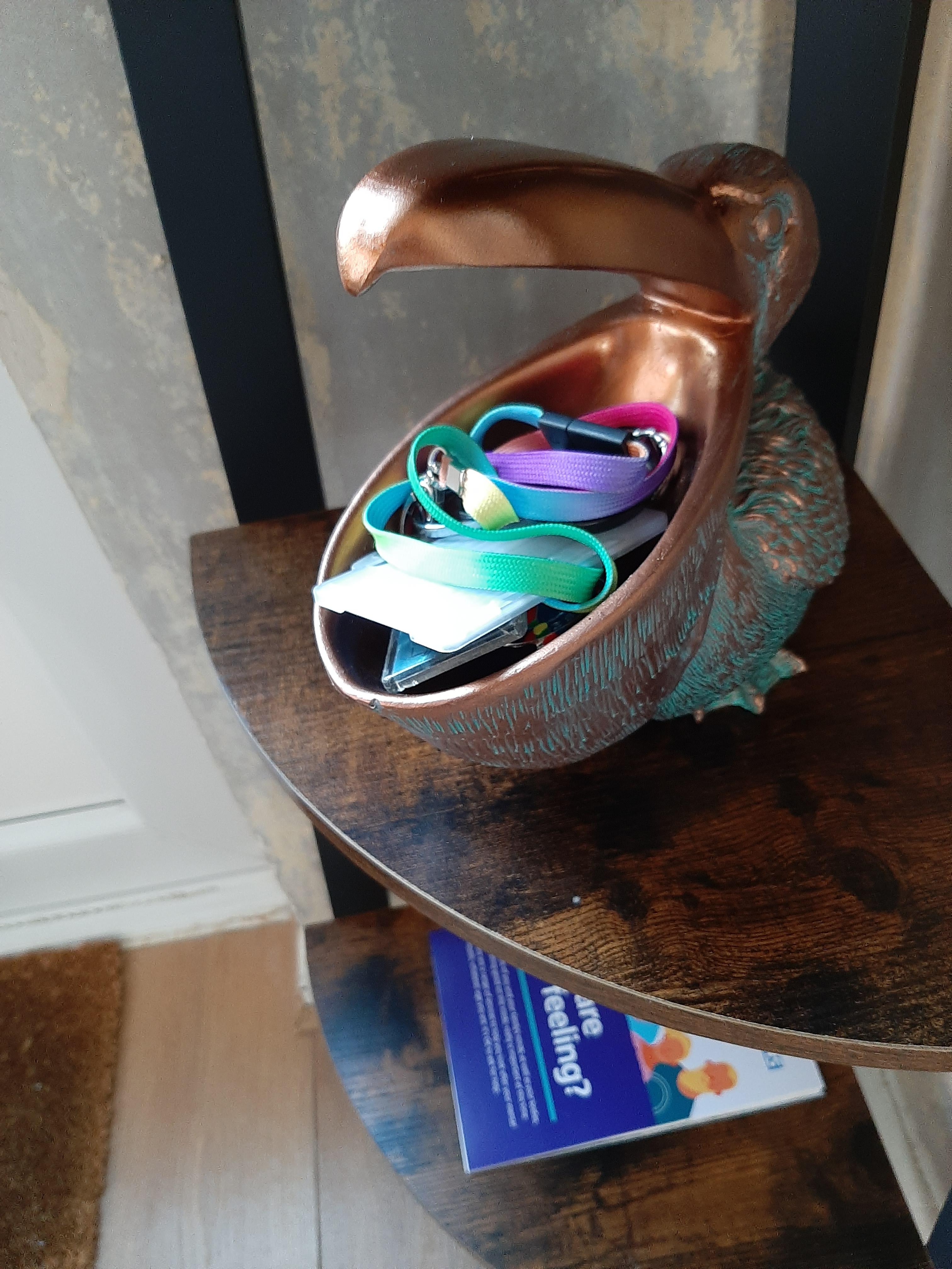 QUEENBACK Key storage tool, Toucan Pelican Storage Basket : Amazon.co ...