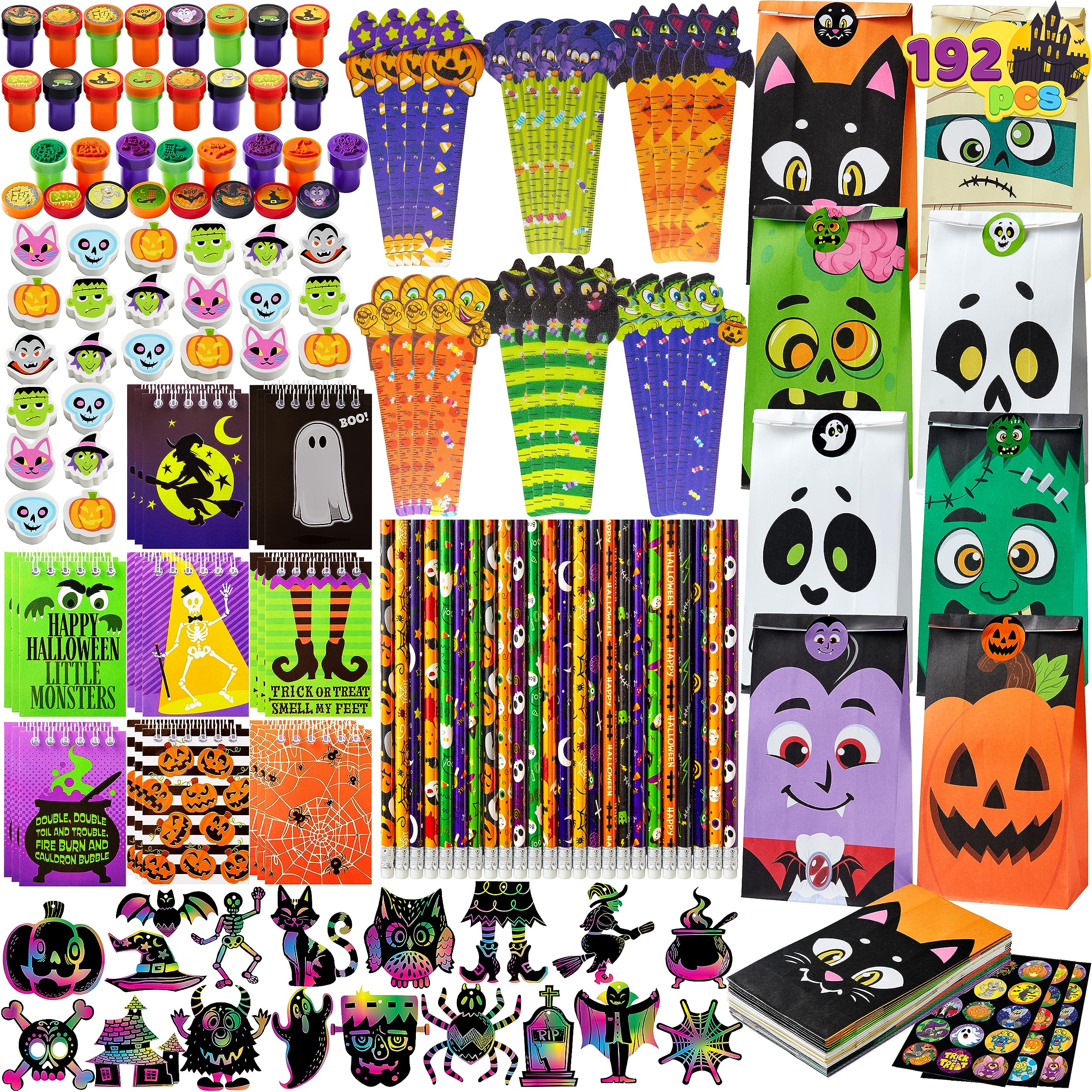 Amazon.com: JOYIN 192PCS Halloween Stationery Set, Trick or Treat Gifts ...