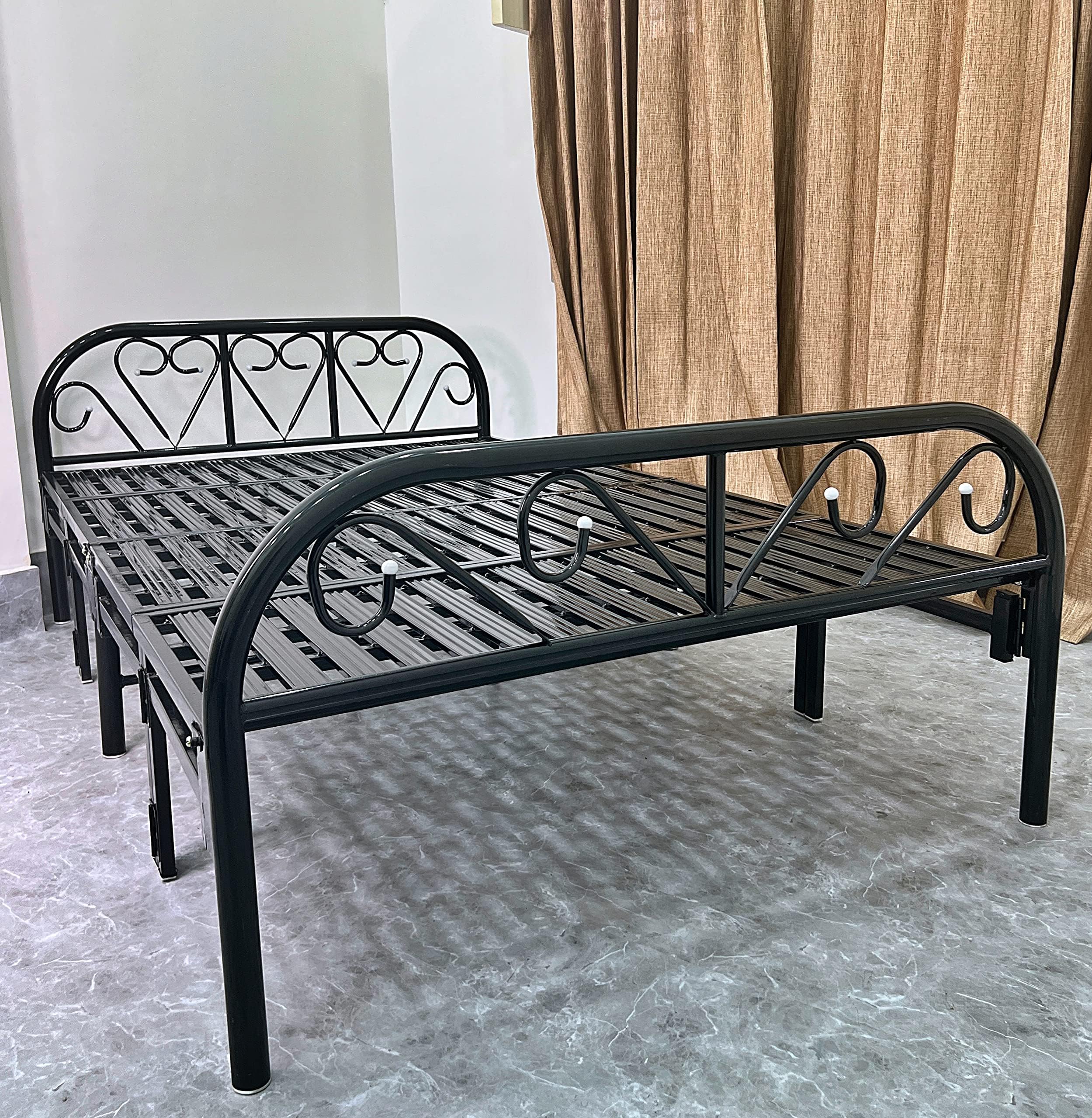 PORTABLE SAHNI FURNITURE Sahni Furniture Iron/Metal Folding Bed Frame ...