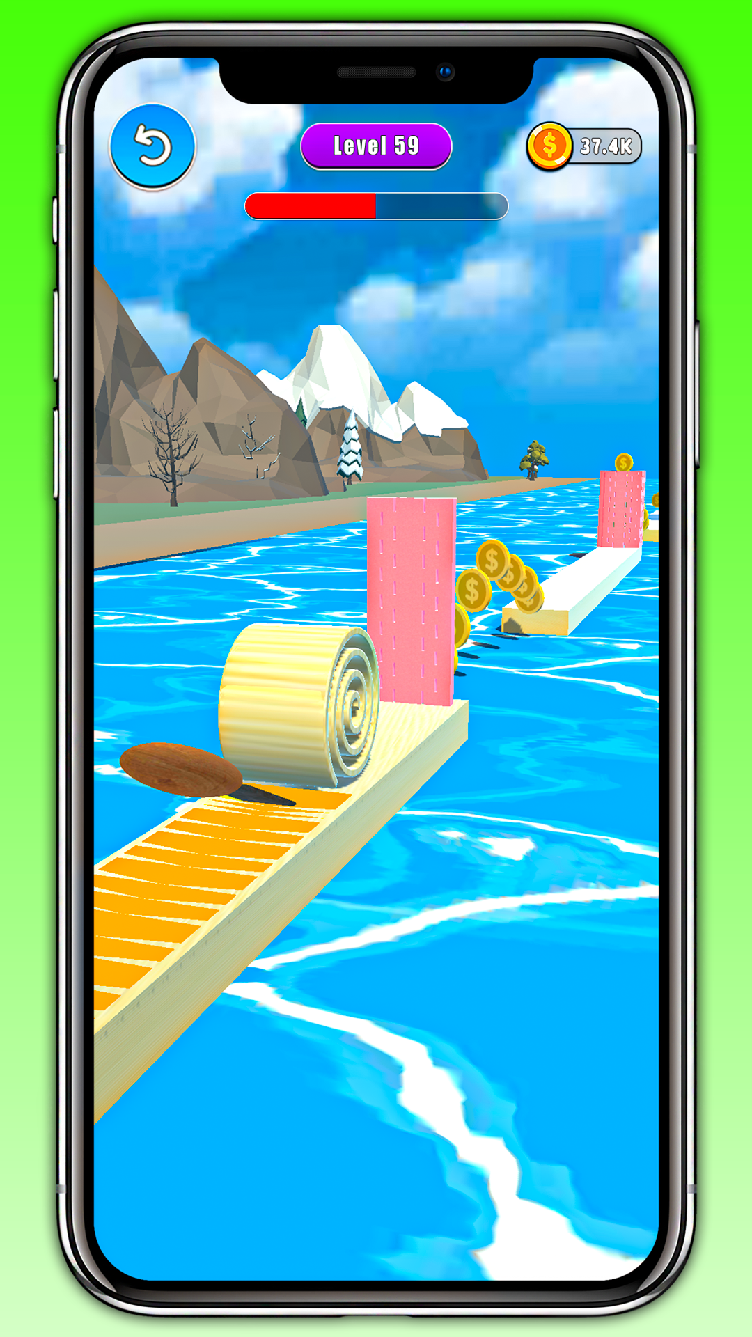 Spiral Rolling: Wood Cutter Roll – Endless Spiral Challenge Game - App ...