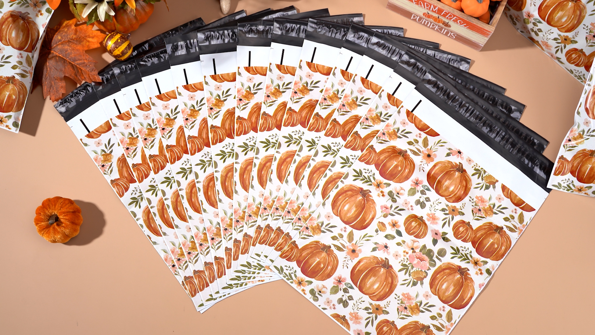 Fall Polymailers 100Pcs Fall Poly Mailers 10 X 13 Inch Watercolor ...