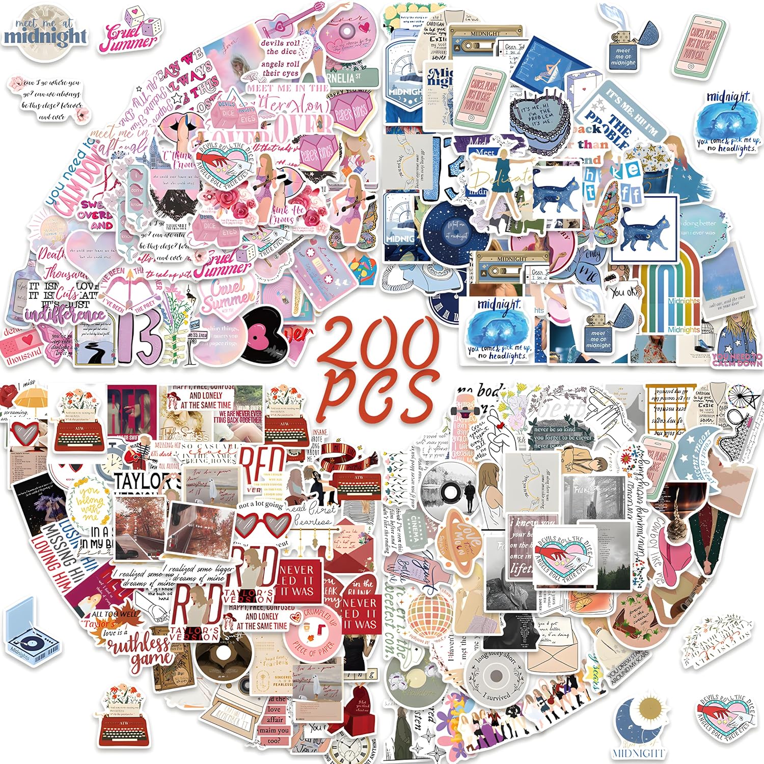 Amazon.com: 200 pcs Music Stickers Pack,Vinyl Waterproof Stickers for ...