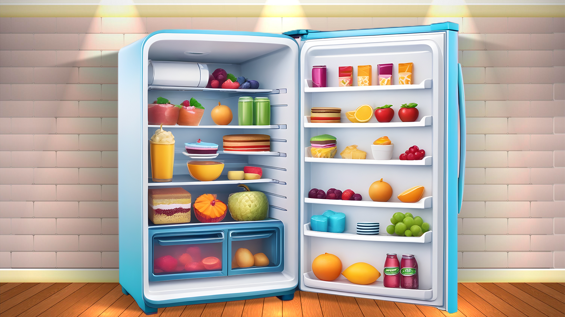 Fill the fridge & Restock the fridge sorting games: Refrigerator sort ...