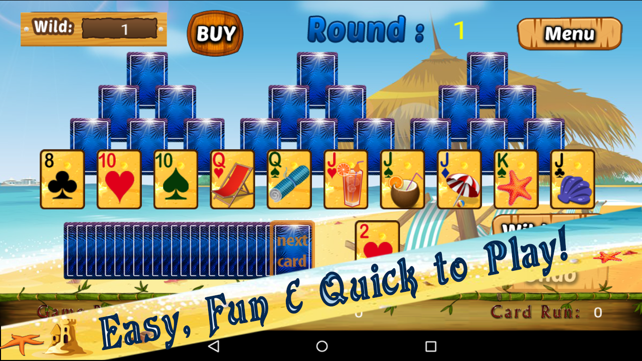 Pyramid Tri Peaks Beach Solitaire Free – Card Towers Game Pack for ...