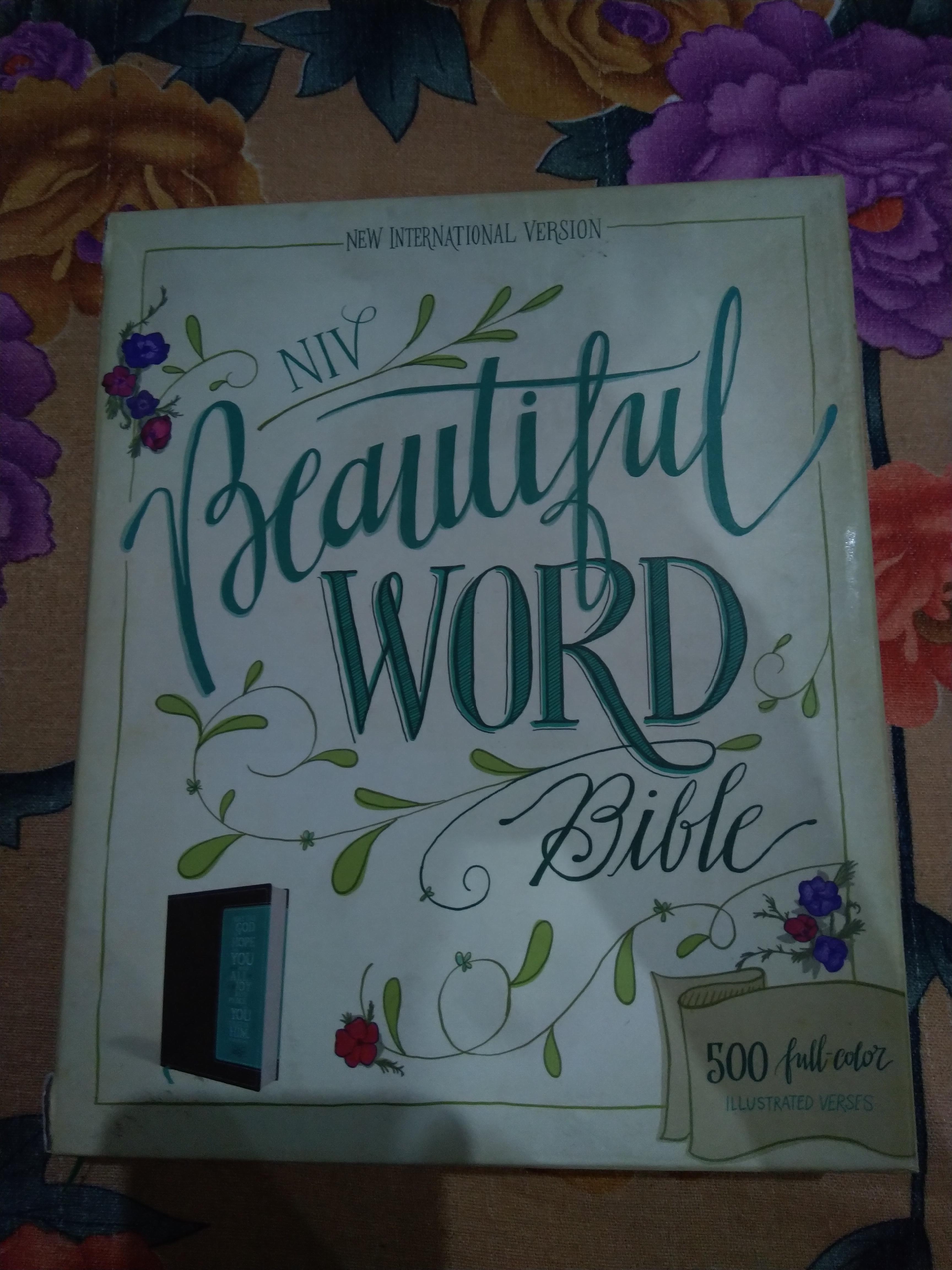 Buy NIV, Beautiful Word Bible, Imitation Leather, Brown/Blue: 500 Full ...