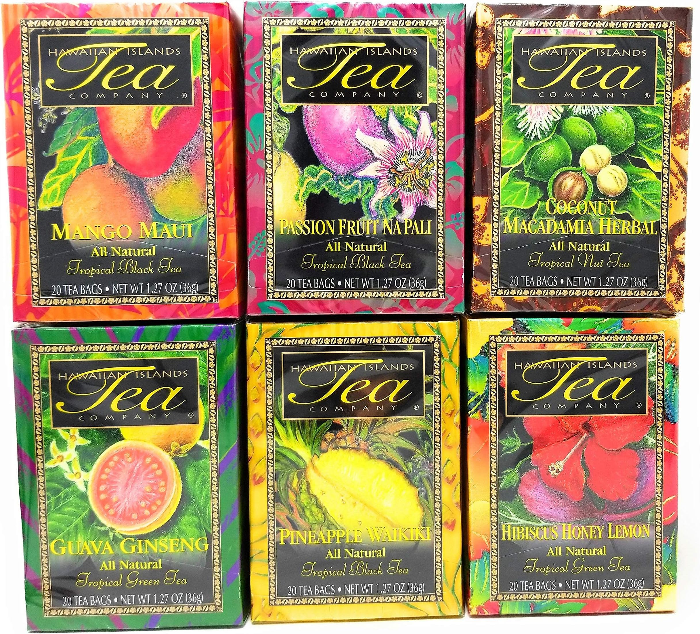Amazon.com : Hawaiian Natural Tea Organic Tropical Fruit Tea Sampler ...