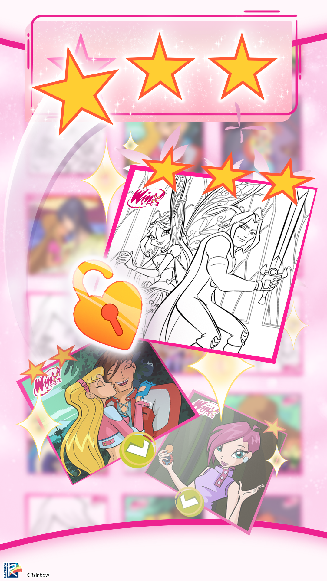 Winx Club: Color by Number with magic cartoon characters. Coloring game ...