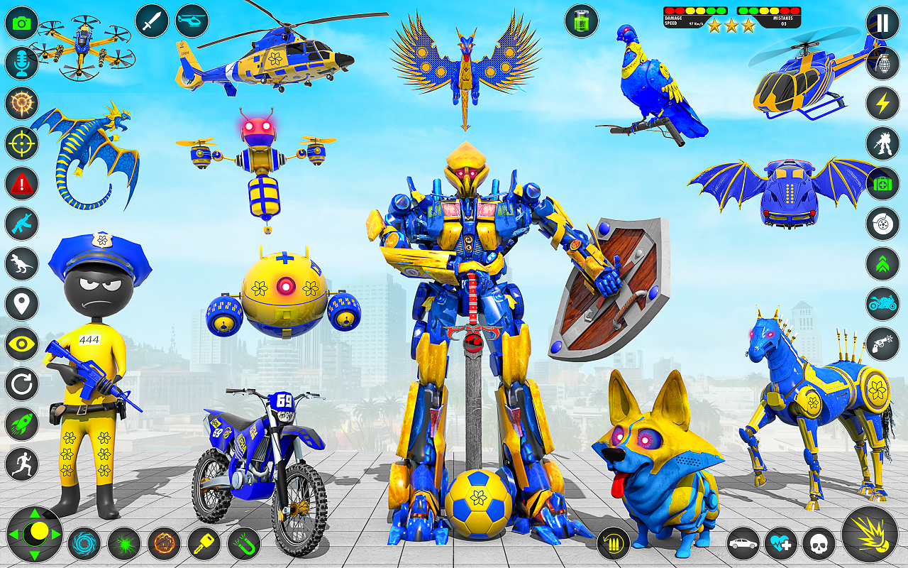 Multi Robot Car Transform Game : Superhero Robot Games - Robot Car ...