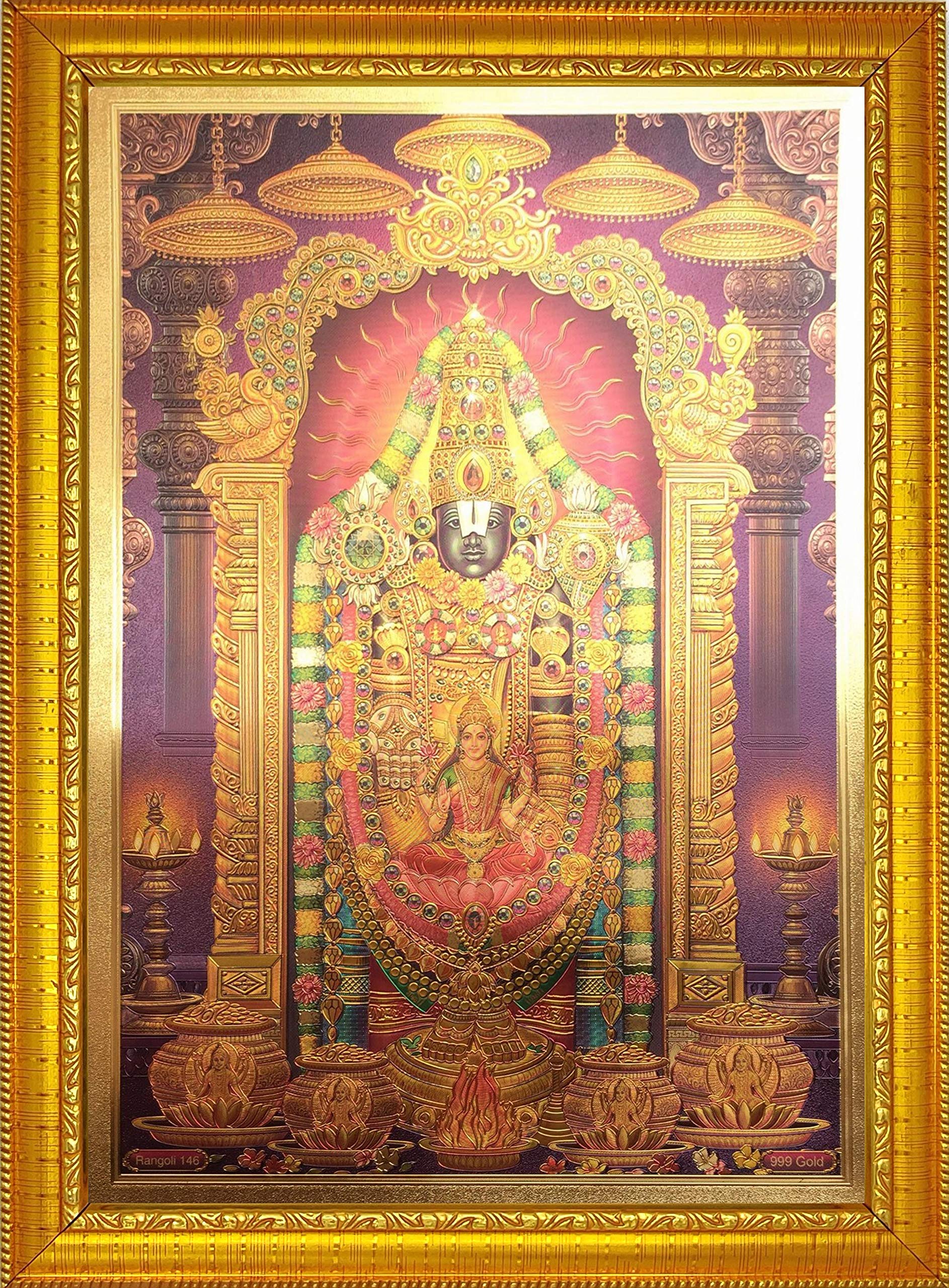 Buy ADA Handicraft Hindu Lord Goddess God Religious Framed Painting for ...