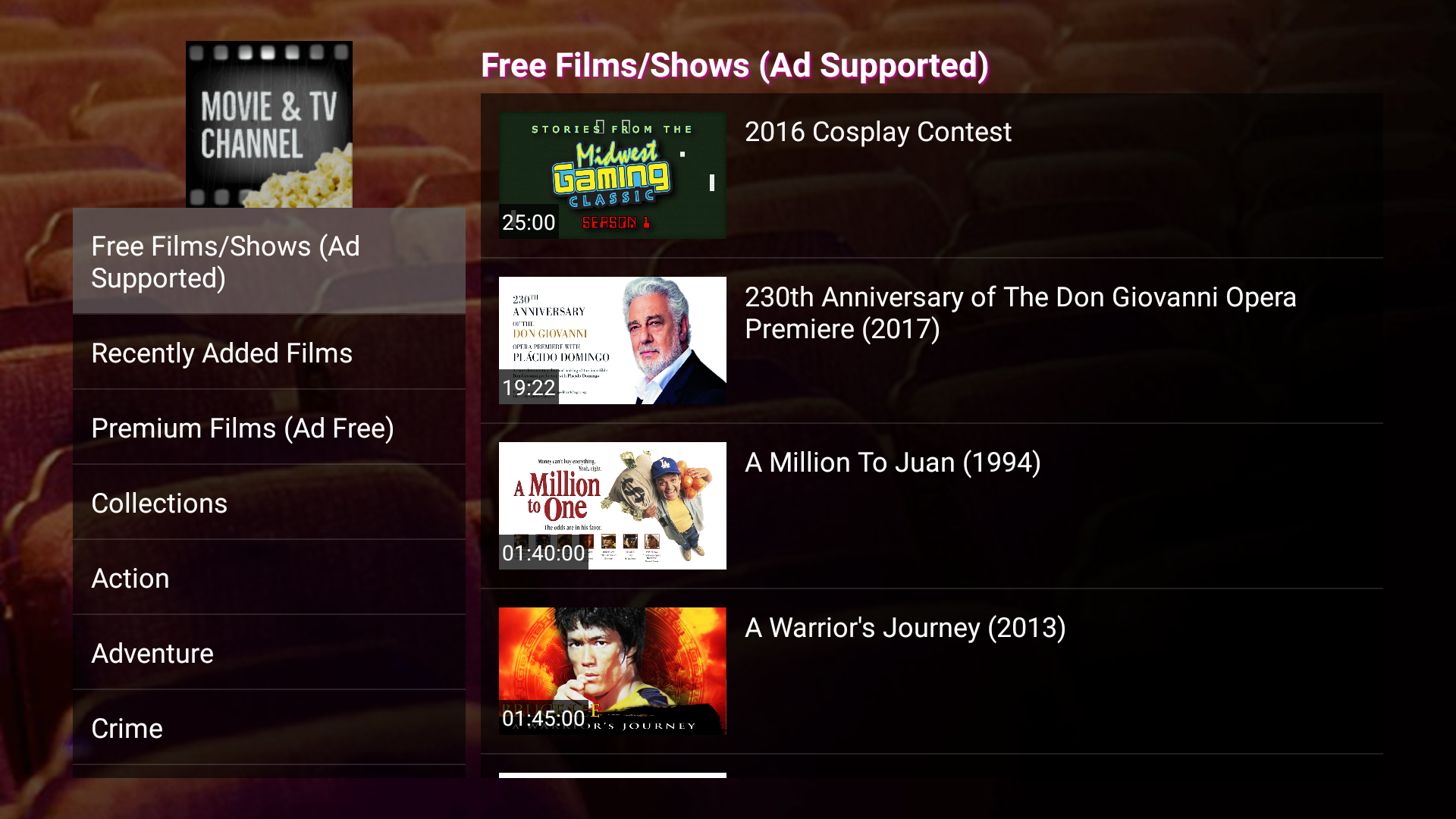 Movie & TV Channel - App on Amazon Appstore