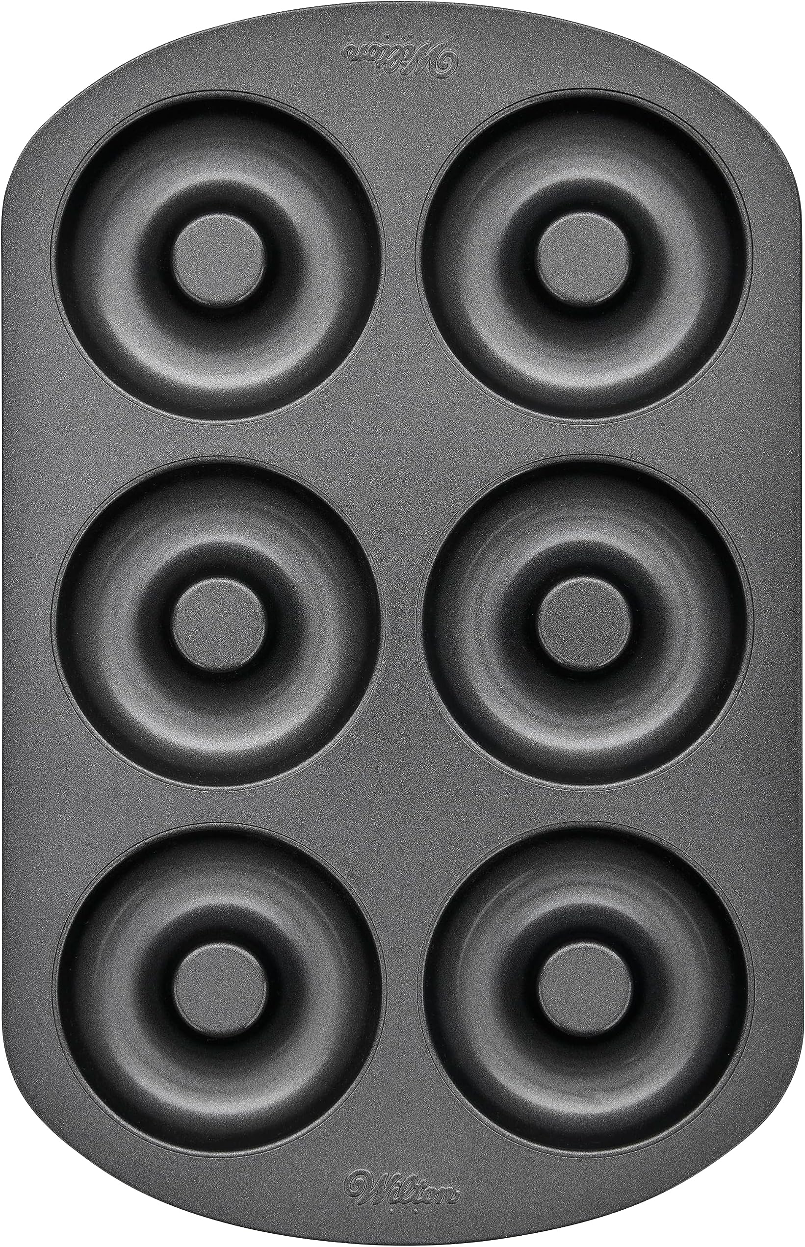 Amazon.com: Wilton 6-Cavity Doughnut Baking Pan, Makes Individual Full ...