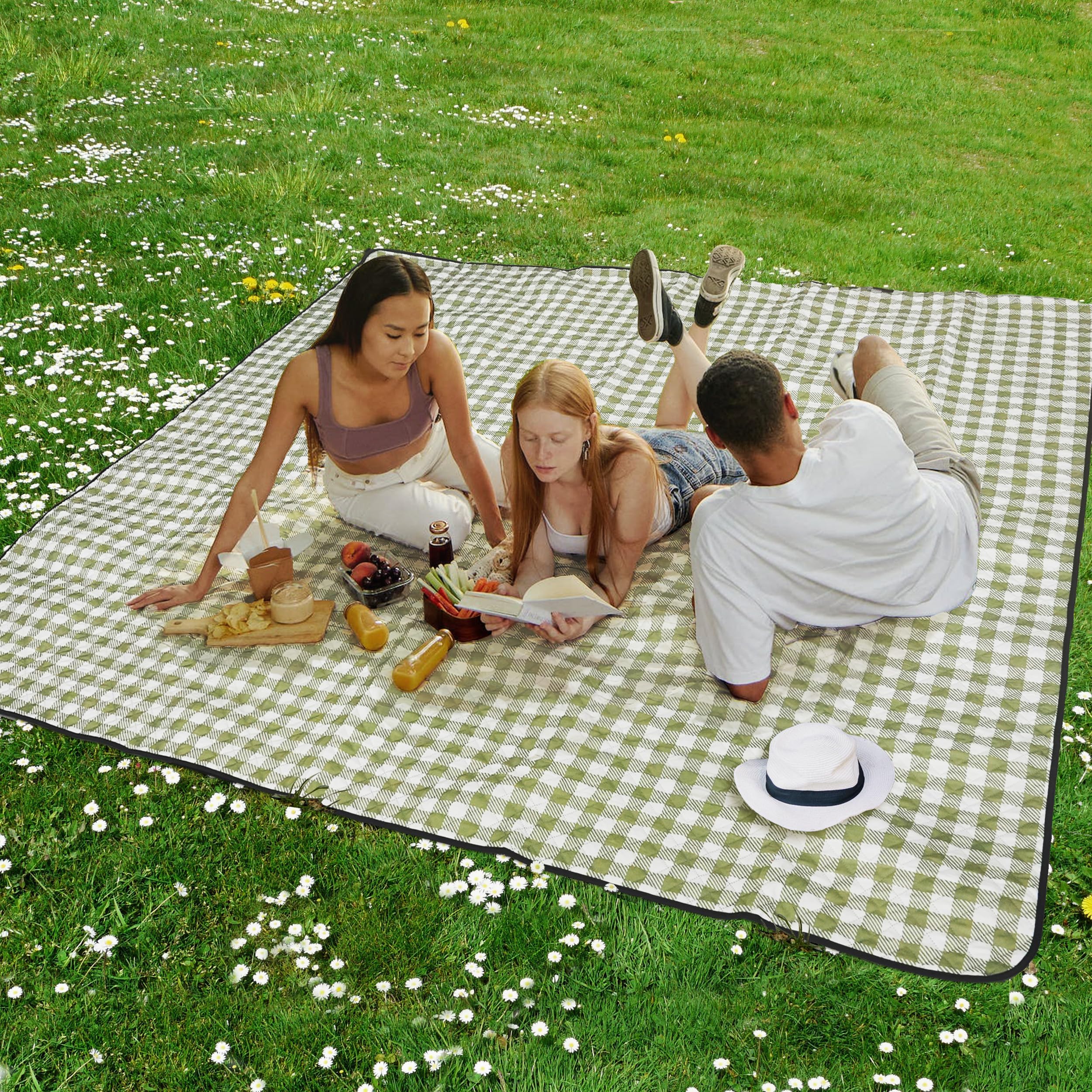 Amazon.com : Picnic Blankets Outdoor Extra Large - 80"x80" Portable ...