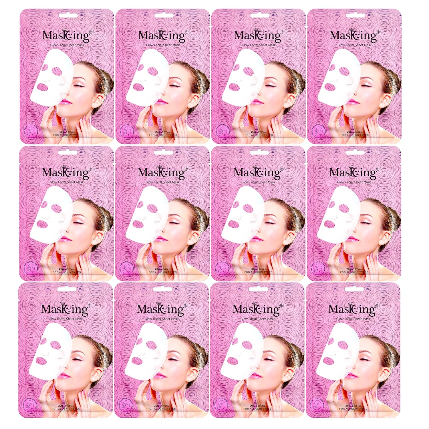 Buy Masking Sheet Mask for Glowing Skin, Face Sheet Mask for Women ...