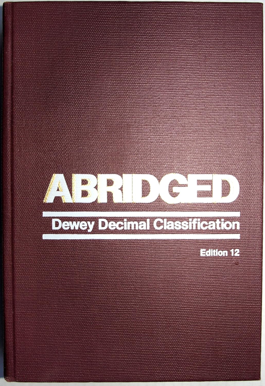 Amazon.com: Abridged Dewey Decimal Classification and Relative Index, 12th Edition ...